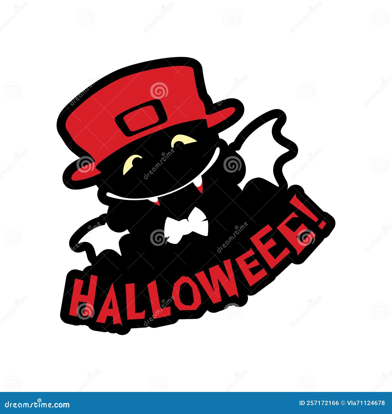 Halloween Car Sticker Design with Cute Vampire Stock Vector ...