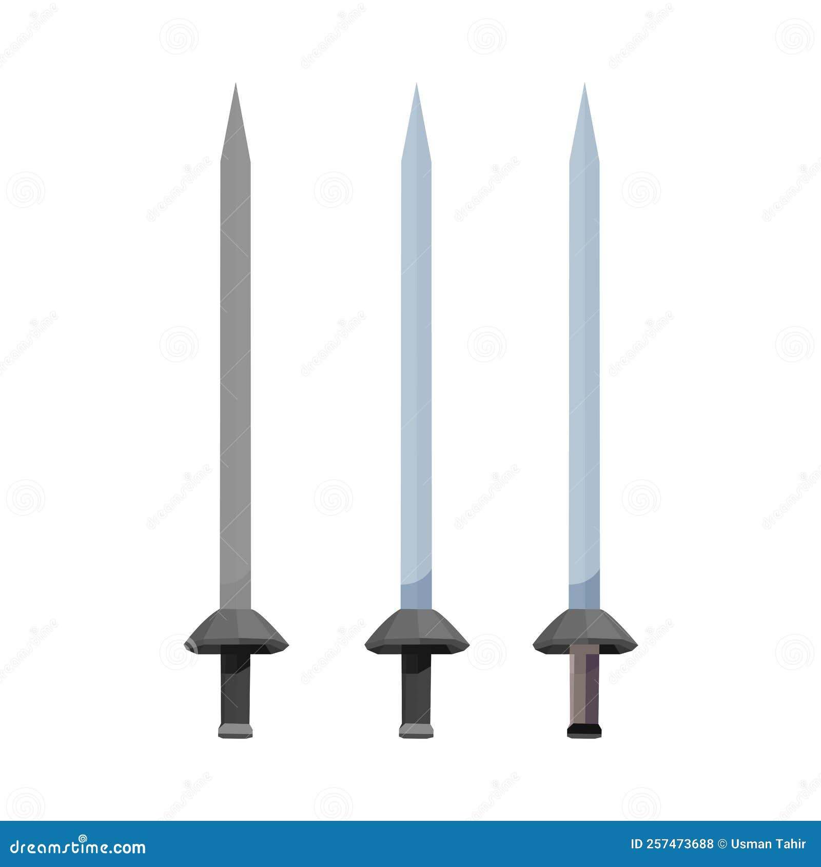 Realistic Sword, Ancient Sword Vector Illustration | CartoonDealer.com ...