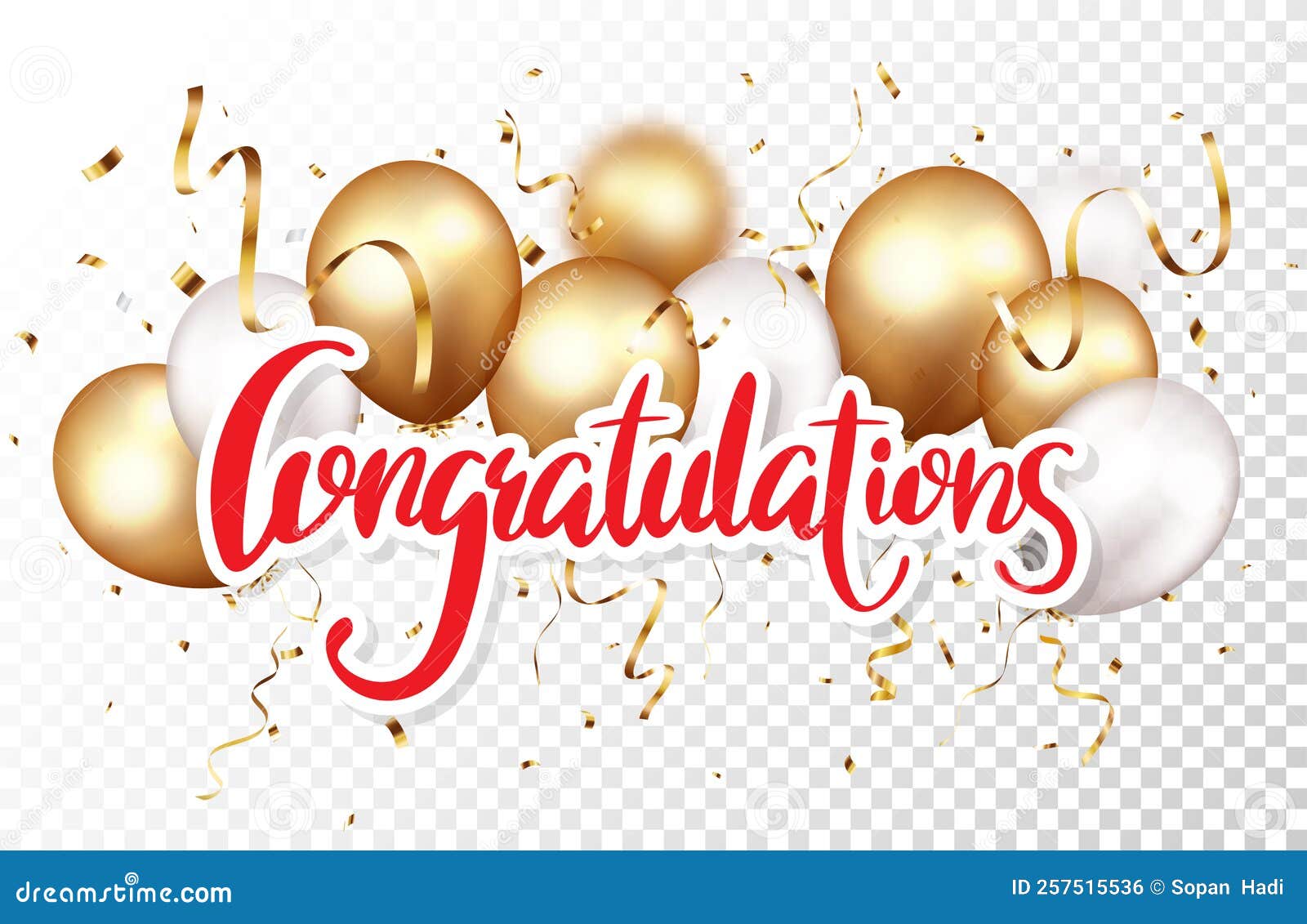 Congratulations Banner , Isolated on Transparent Background Stock ...