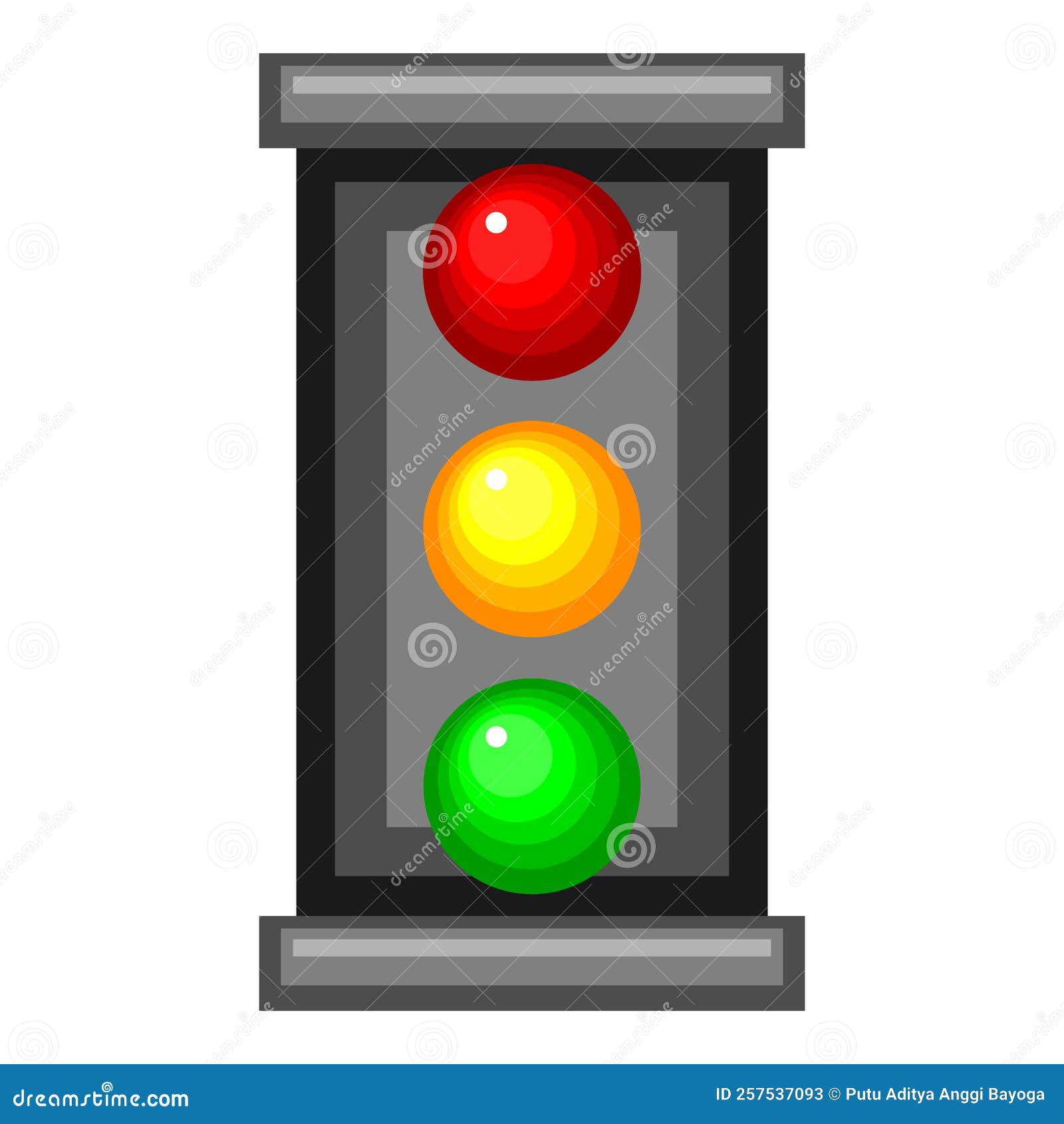 Cartoon traffic light stock vector. Illustration of icon - 257537093