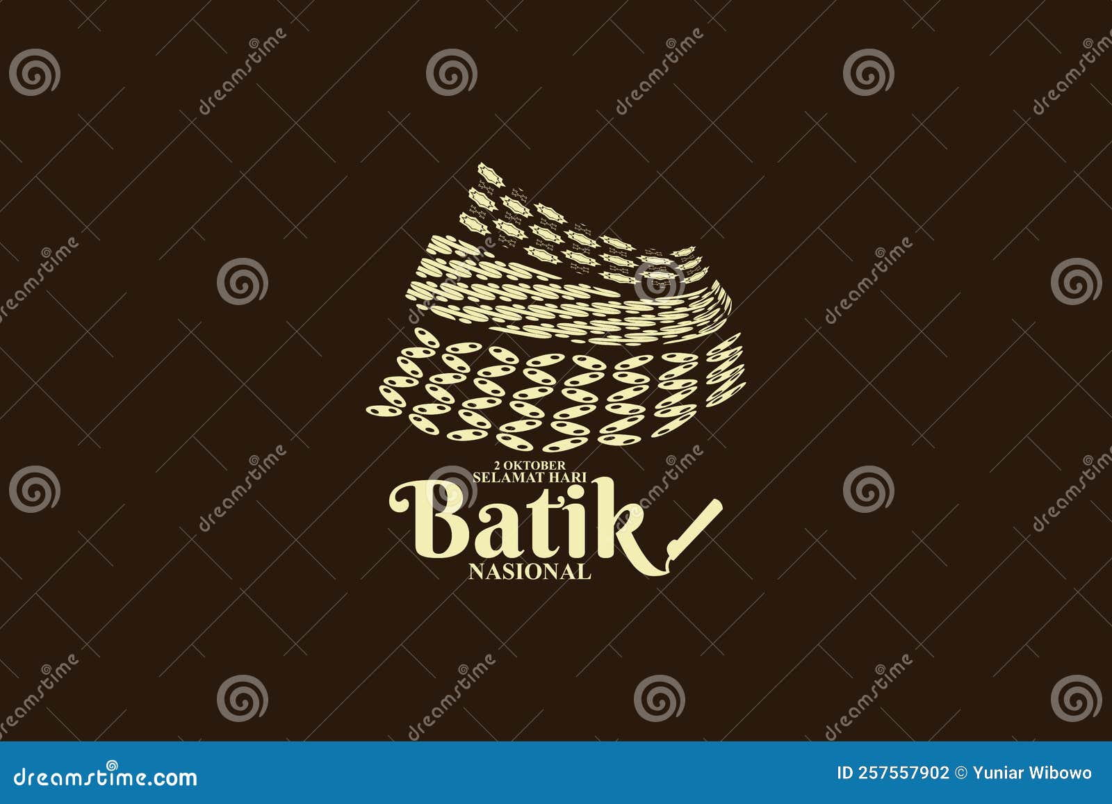 Indonesian Holiday Batik Day Illustration.Translation: October 02 ...