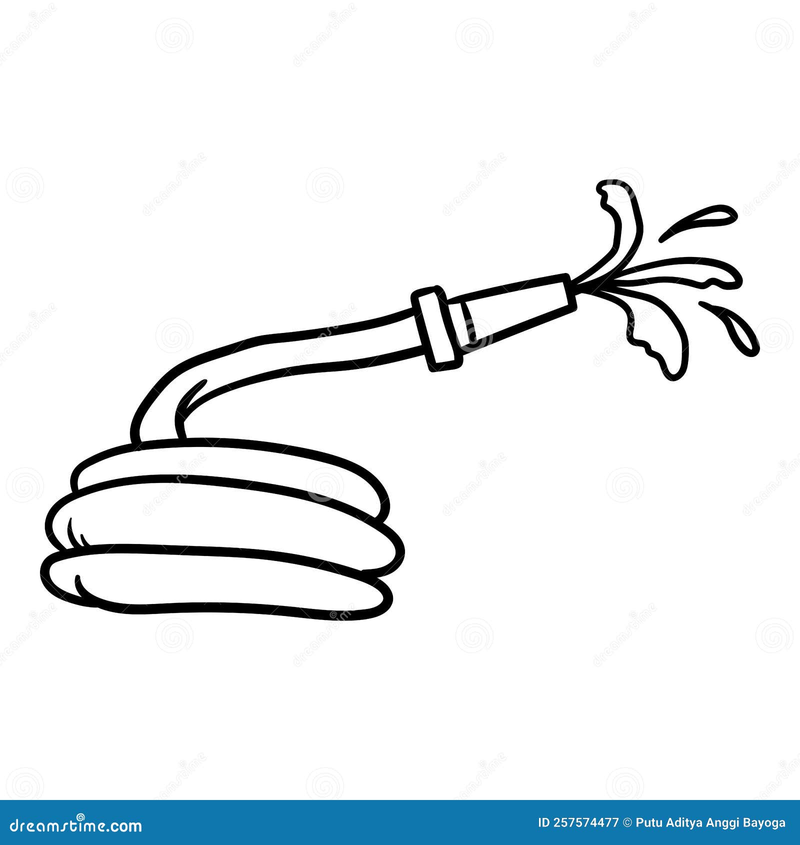 Cartoon doodle water hose stock illustration. Illustration of doodle ...
