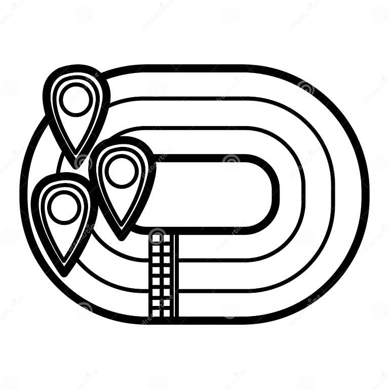 Cartoon running track stock illustration. Illustration of design ...