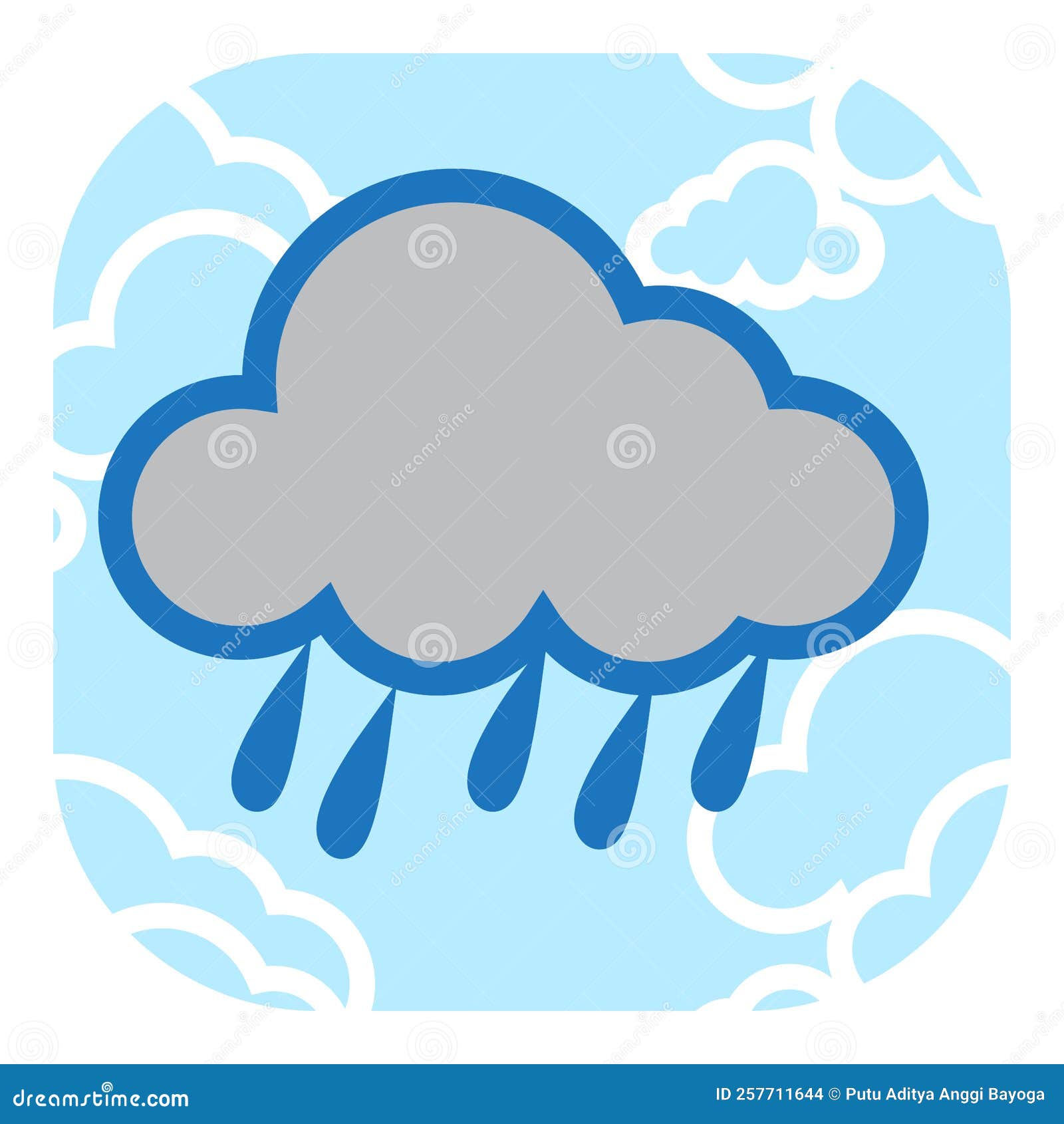 Cartoon rainy weather stock vector. Illustration of cartoon - 257711644