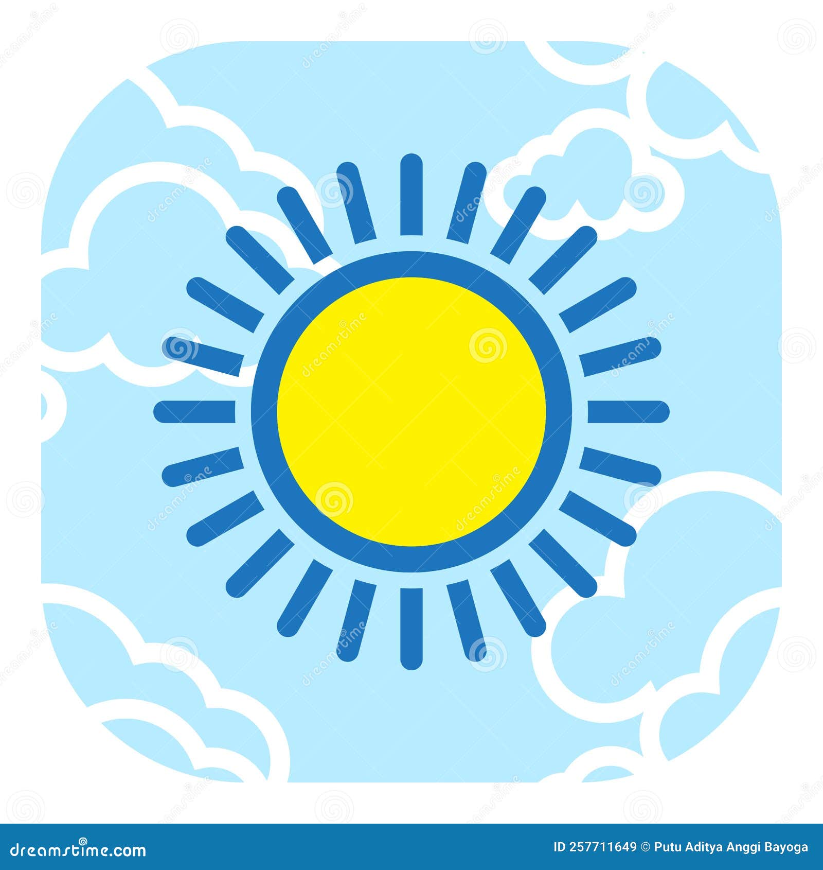 Cartoon sunny weather stock vector. Illustration of design - 257711649