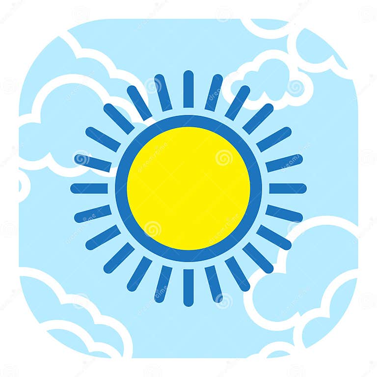 Cartoon sunny weather stock vector. Illustration of design - 257711649