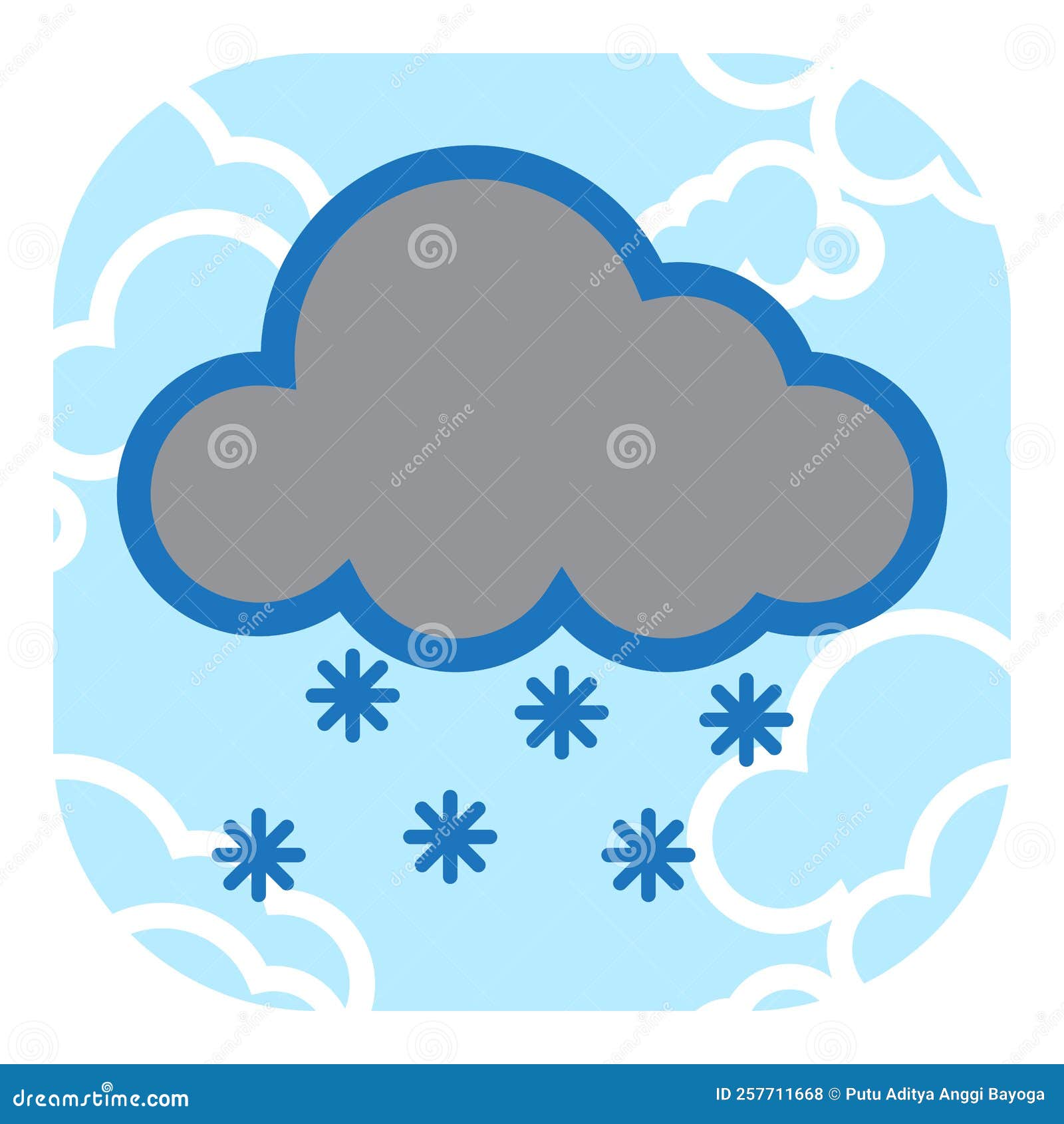 Cartoon snowy weather stock vector. Illustration of weather - 257711668