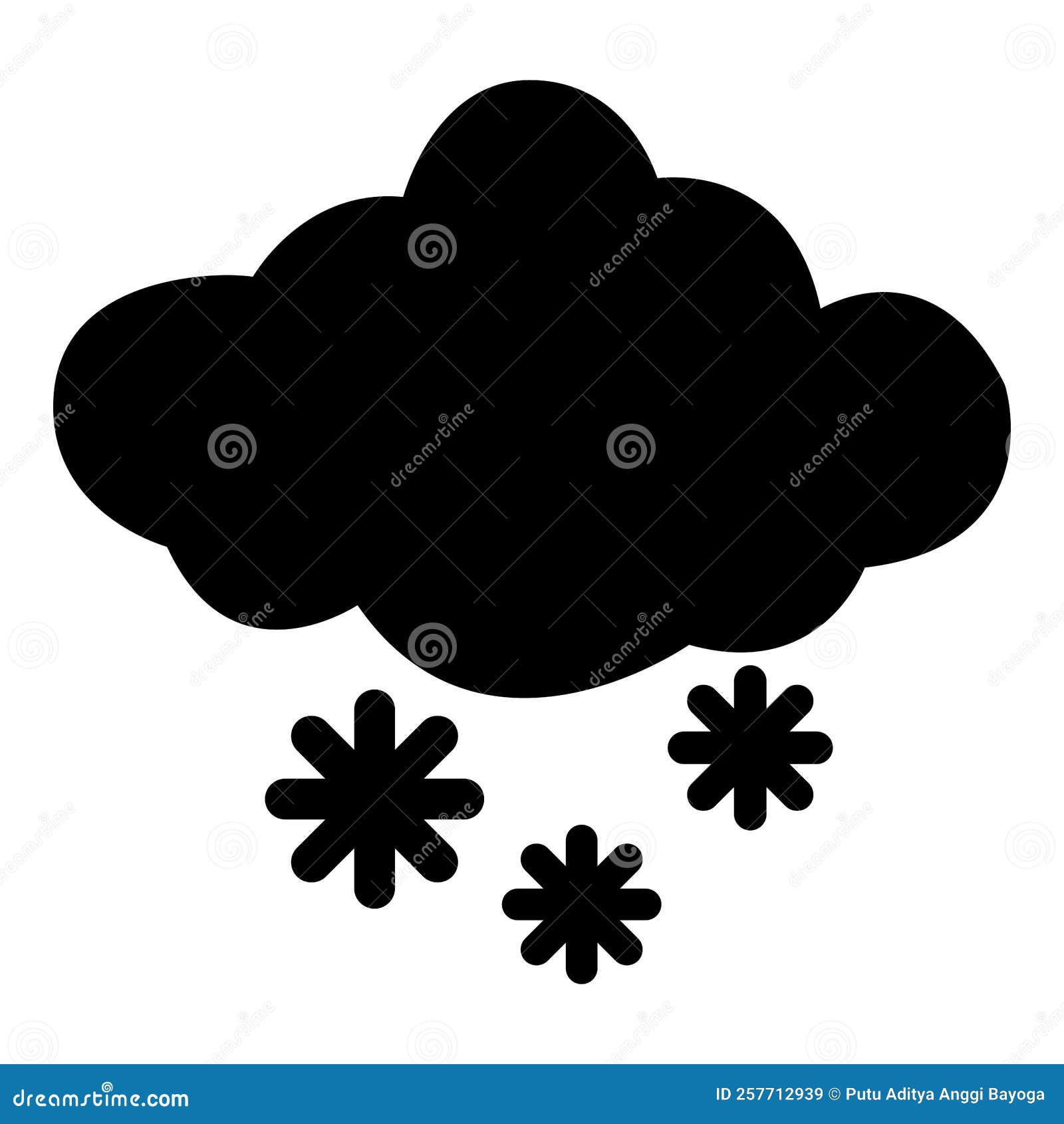 Silhouette snowy weather stock vector. Illustration of simple - 257712939