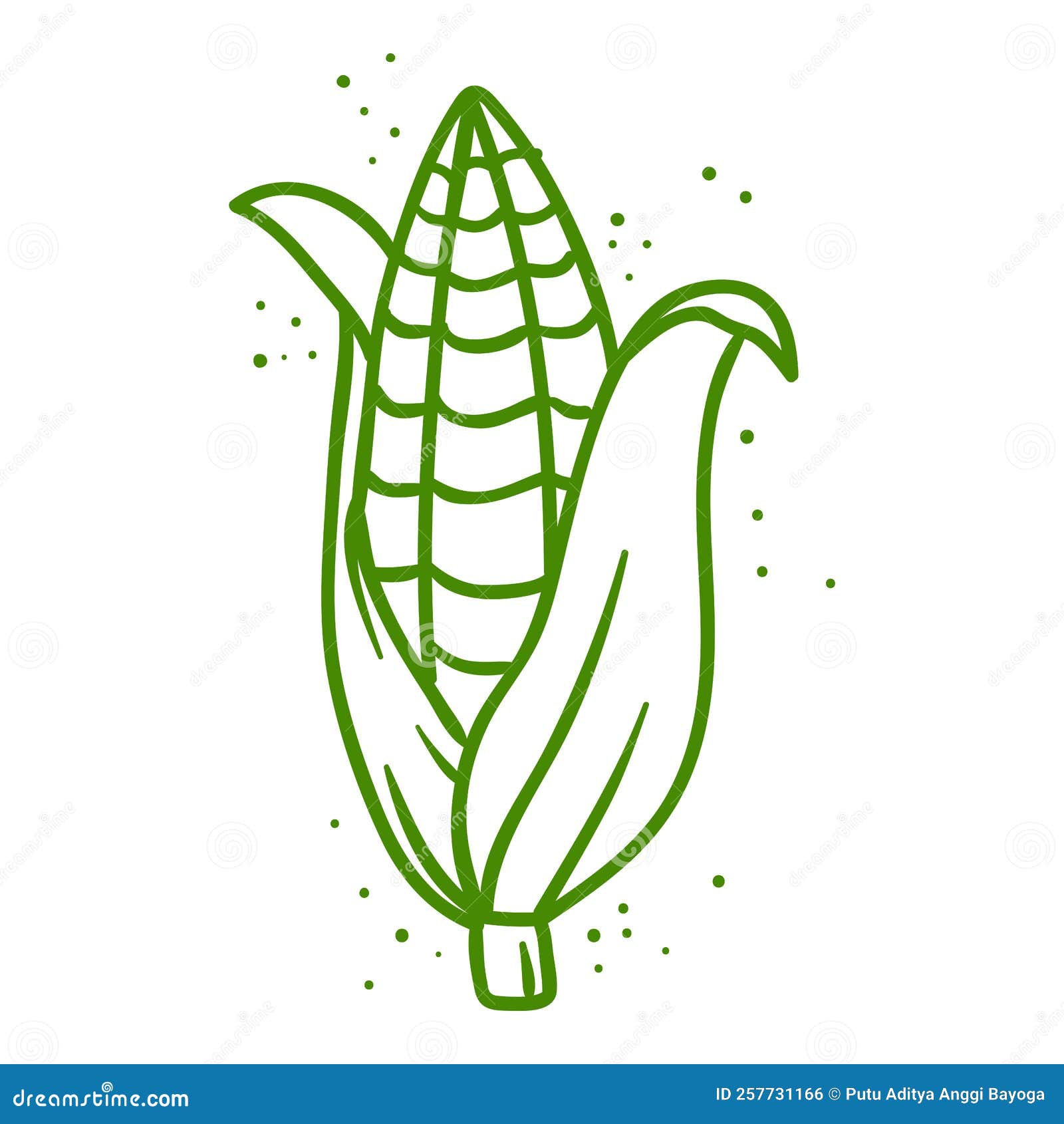 Doodle corn stock vector. Illustration of design, corn - 257731166
