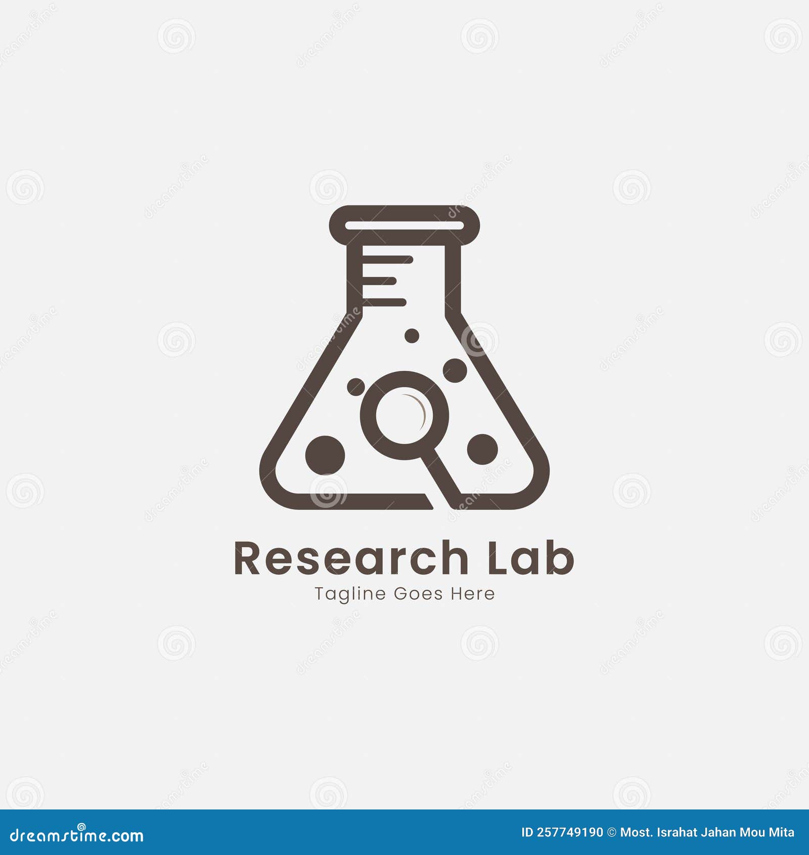 Lab Logo Design Line Art Illustration. Research Lab Logo Design ...