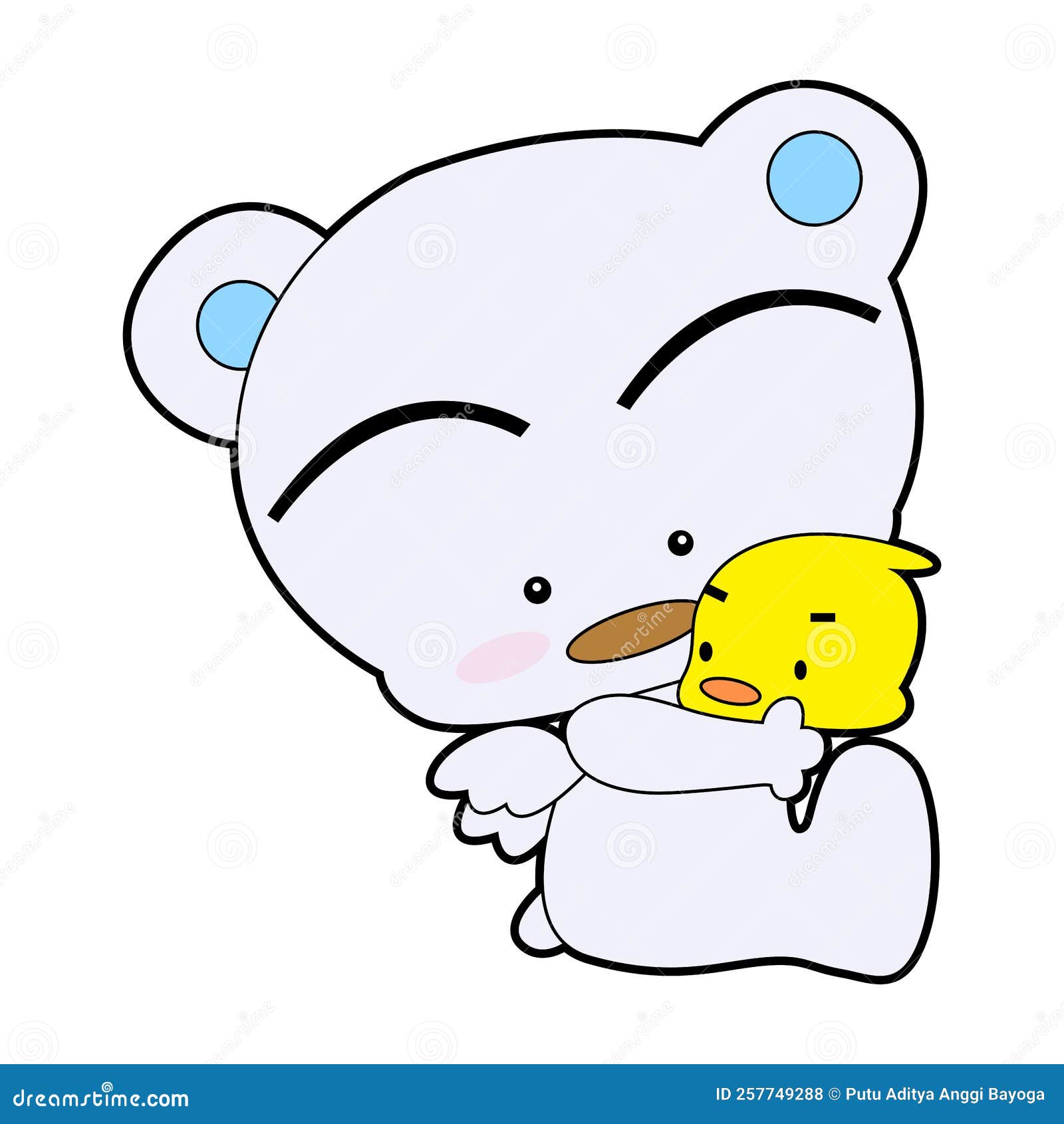 Cartoon angel polar bear stock vector. Illustration of artwork - 257749288