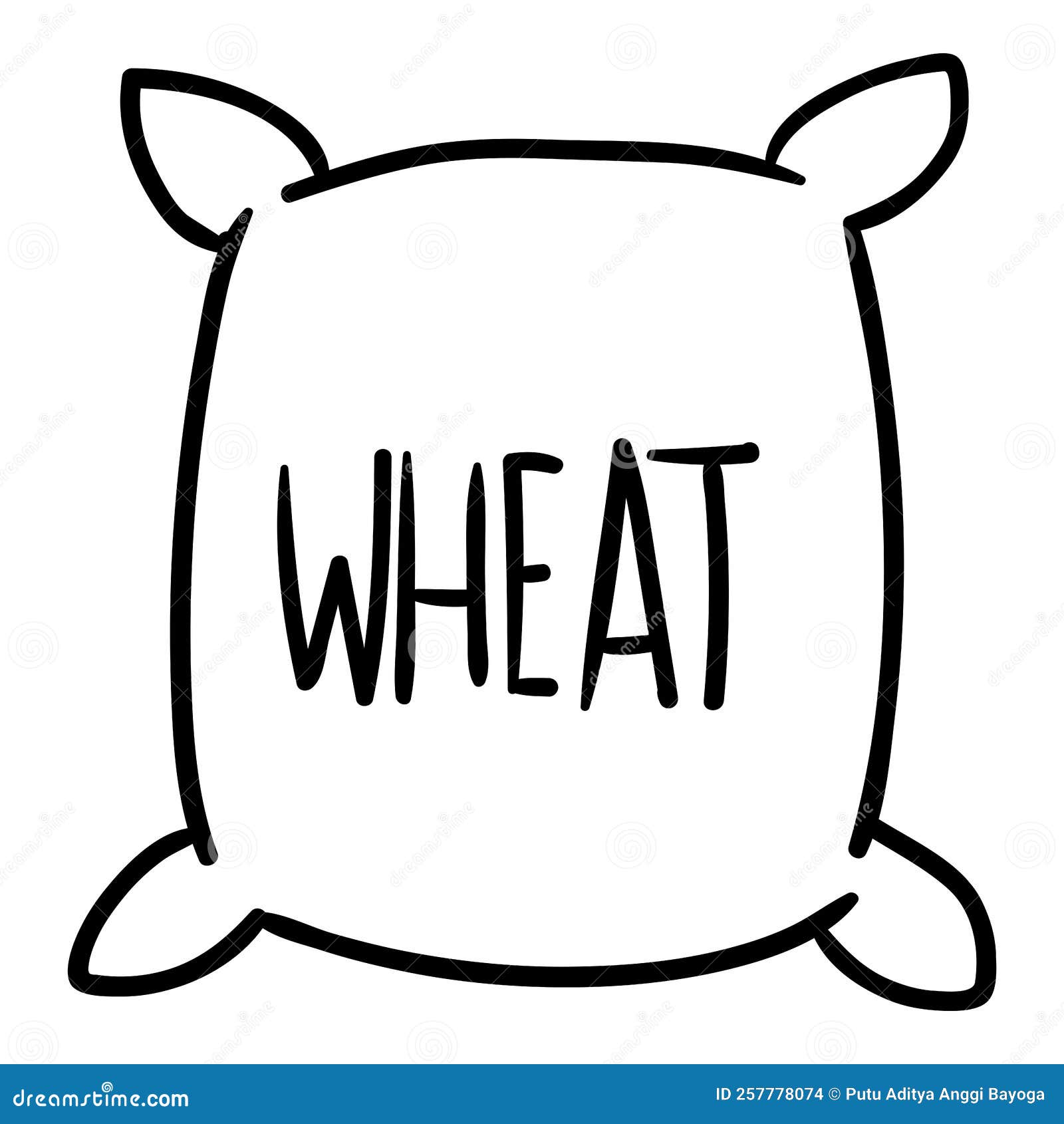 Doodle wheat bag stock vector. Illustration of agriculture - 257778074