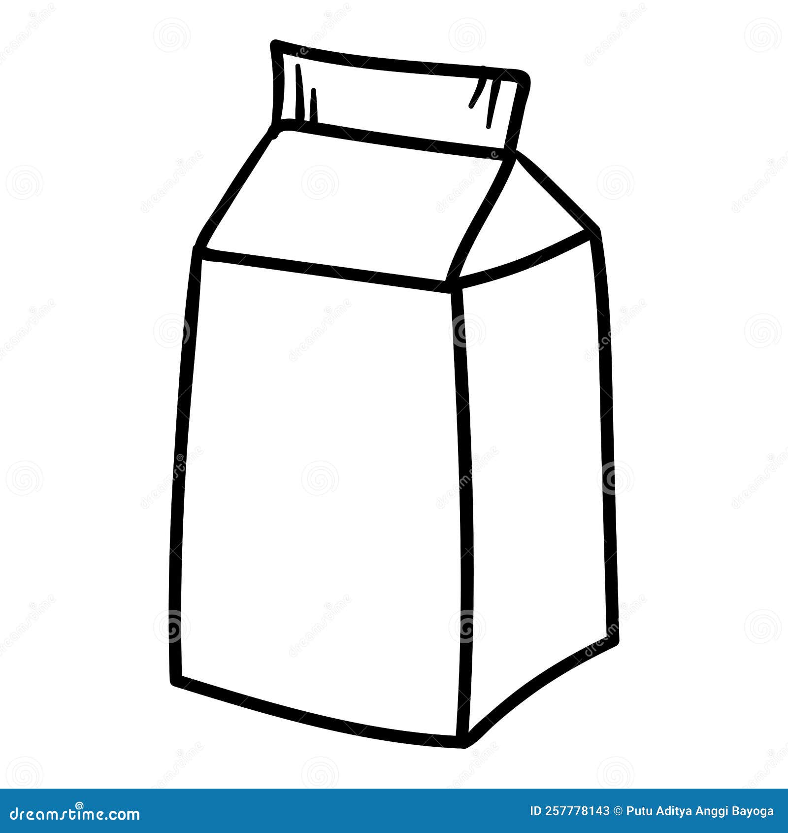 Doodle milk box stock vector. Illustration of logo, design - 257778143