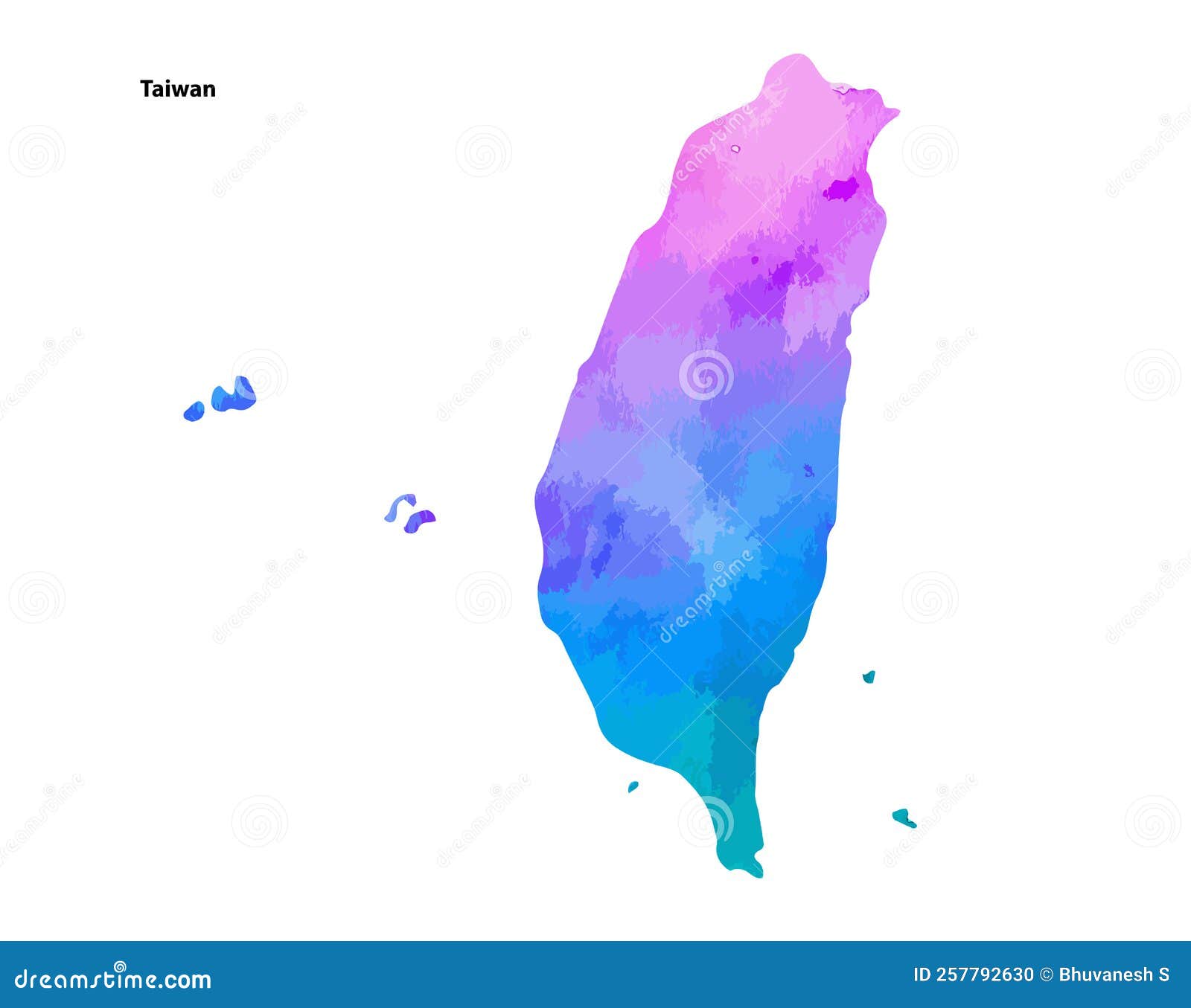 Colorful Taiwan Political Map With Clearly Labeled, Separated Layers ...