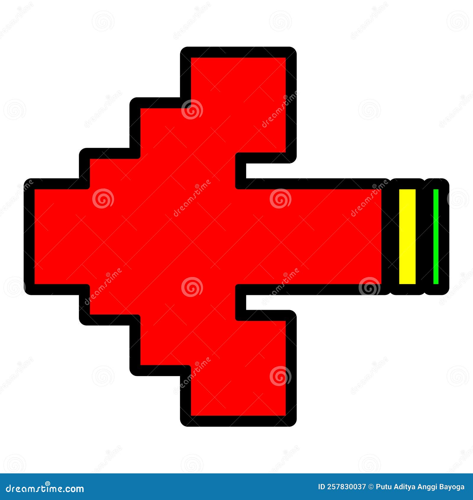 Tricolor arrow icon stock vector. Illustration of icon - 257830037