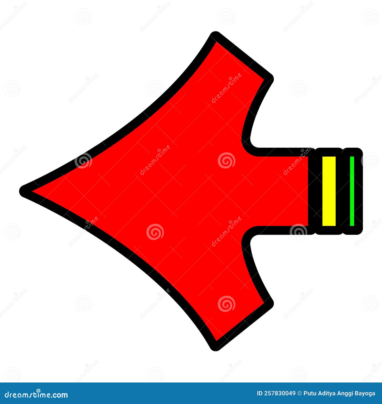 Tricolor arrow icon stock vector. Illustration of simple - 257830049