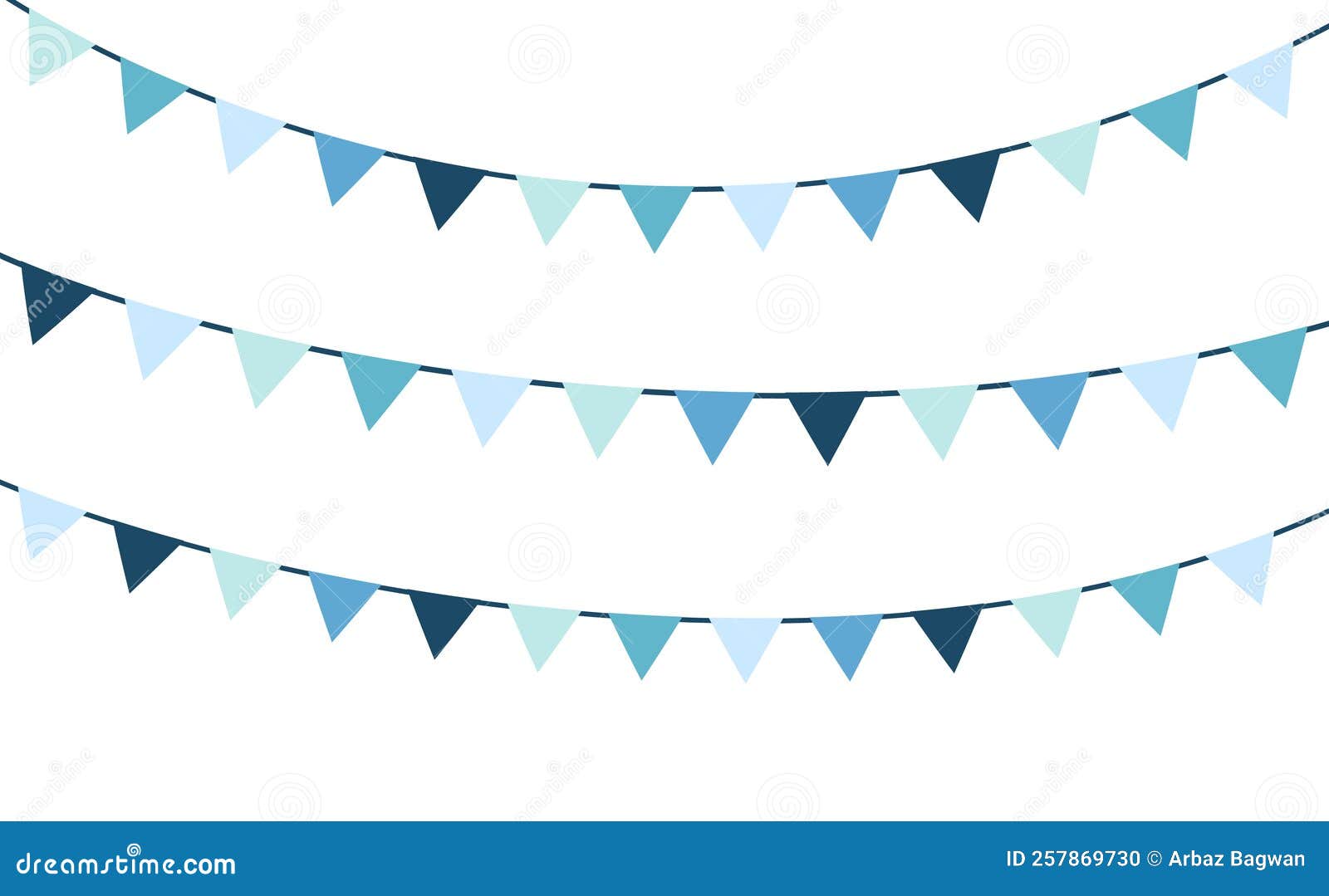 Party Flag Garland Celebration on White Background Stock Vector ...