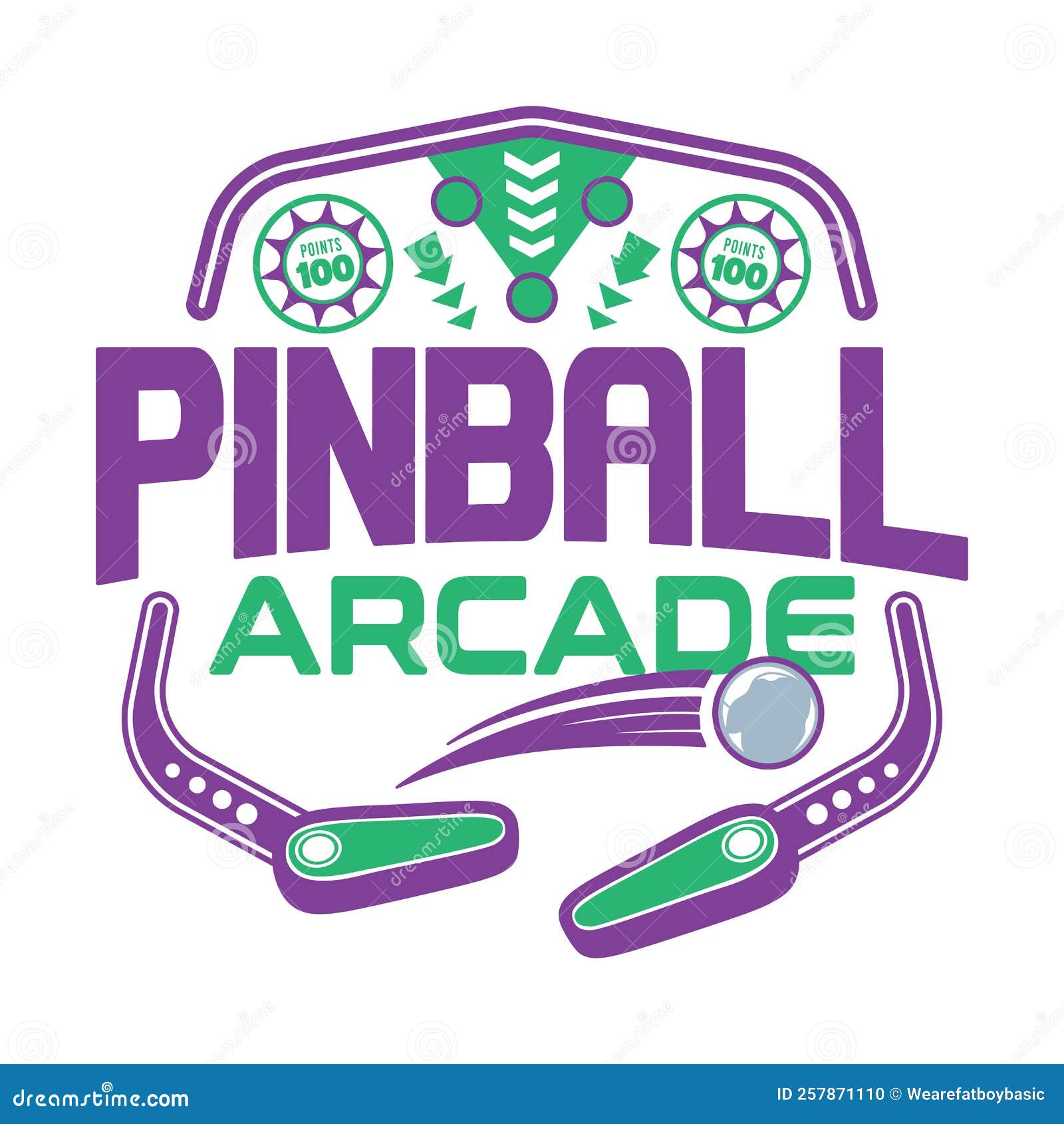 Pinball Game Arcade Vintage Retro Badge Emblem Hipster Logo Vector Icon ...