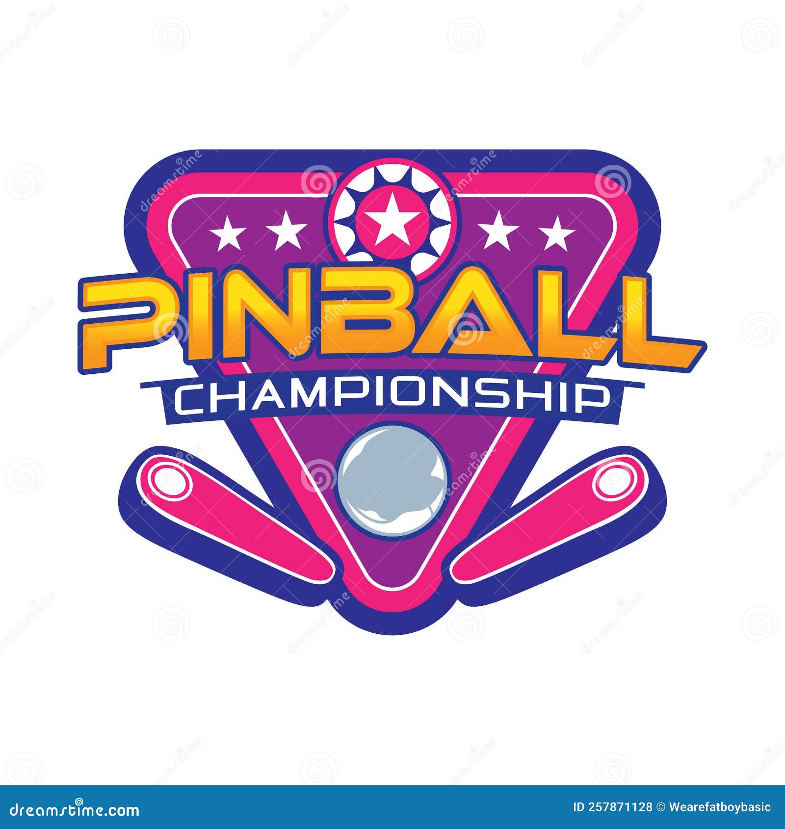 Pinball Game Arcade Vintage Retro Badge Emblem Hipster Logo Vector Icon ...