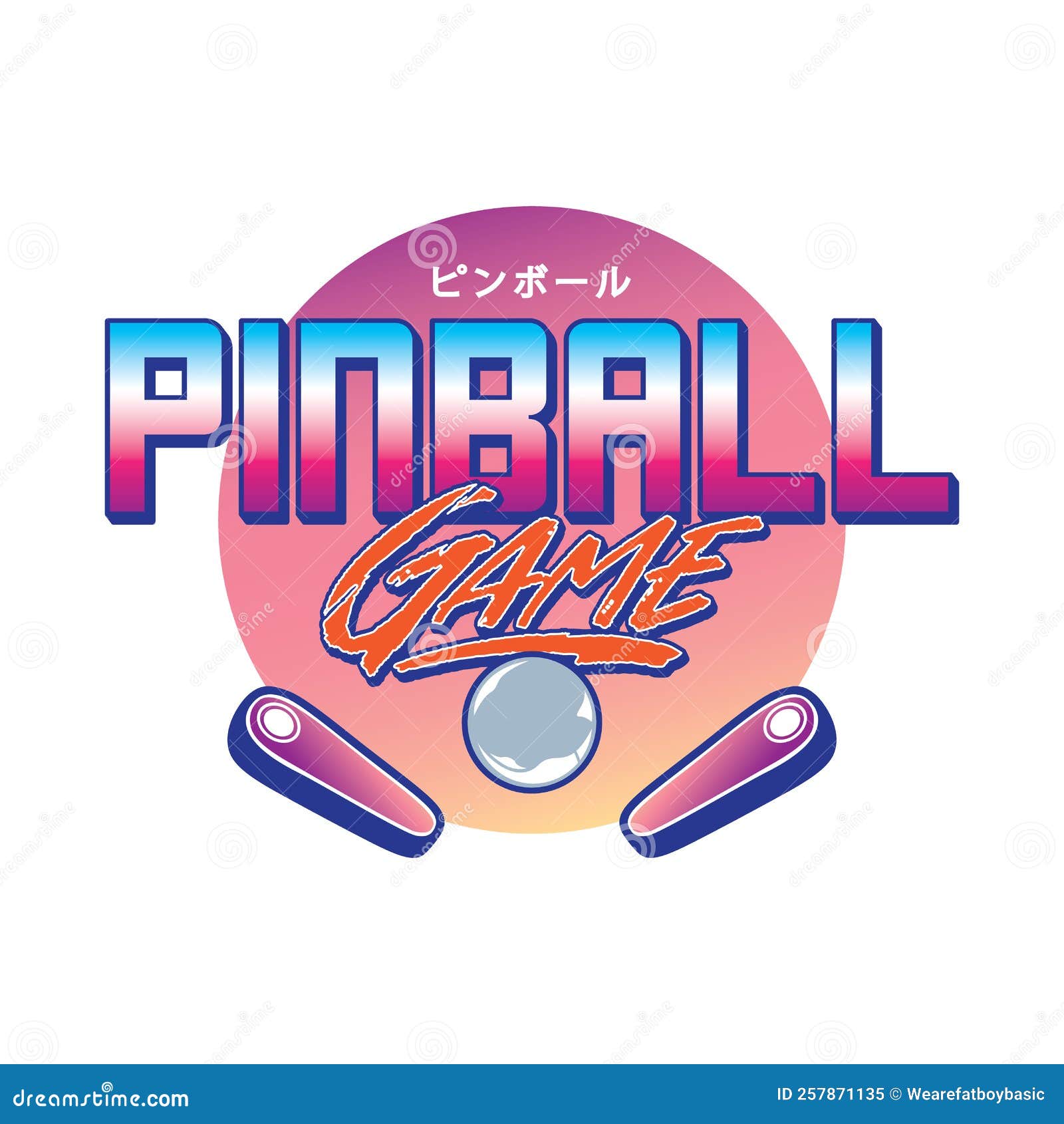 Pinball Vintage Retro Vector Badge Emblem Logo | CartoonDealer.com ...
