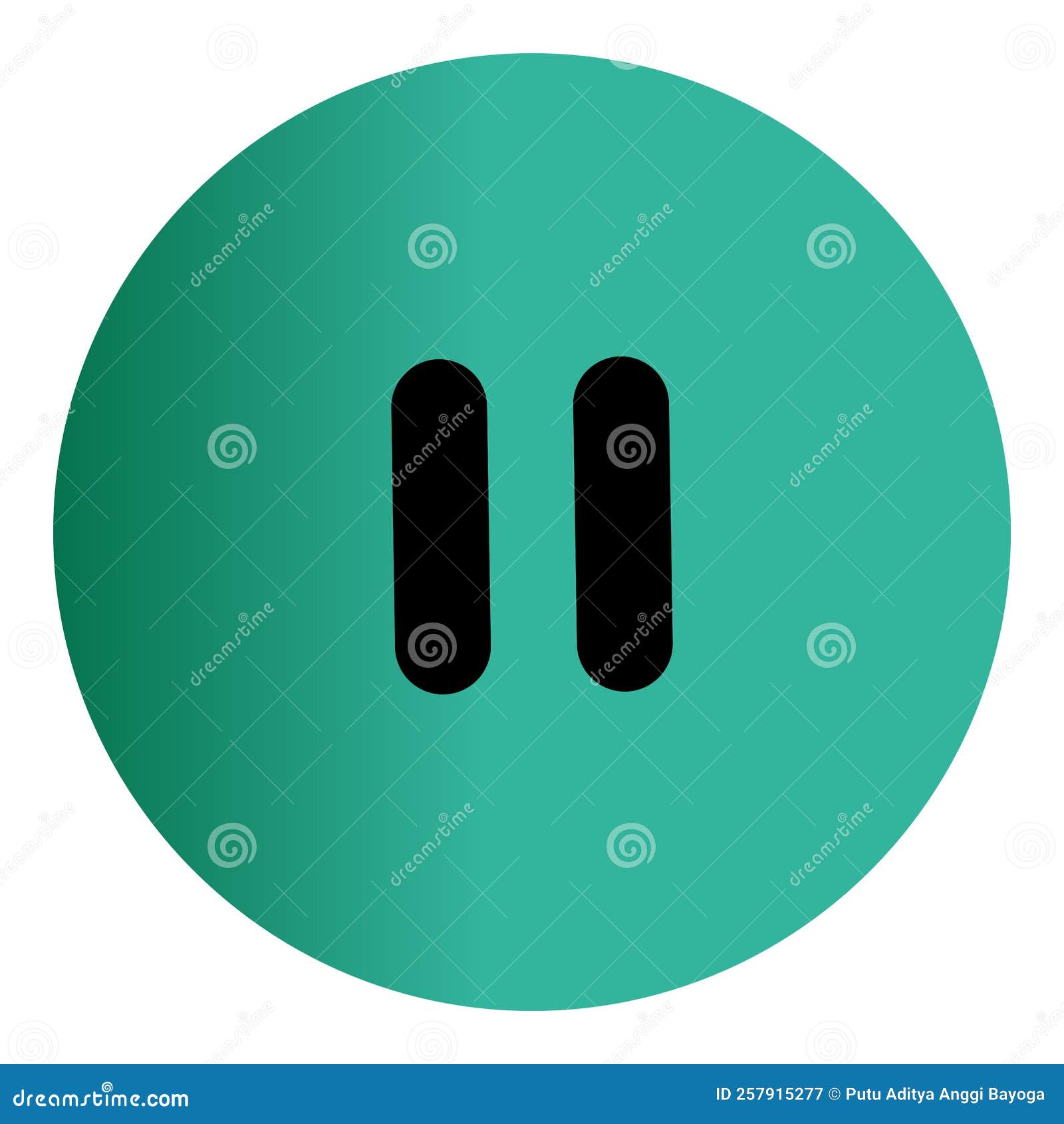 Shiny pause button stock vector. Illustration of cartoon - 257915277