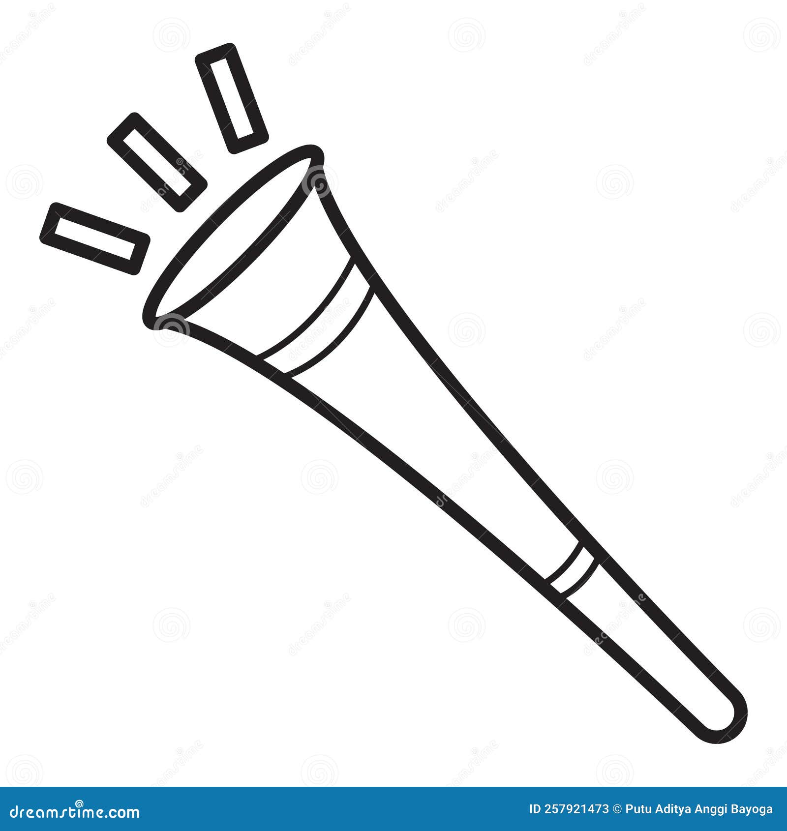 Thin line trumpet stock vector. Illustration of festival - 257921473