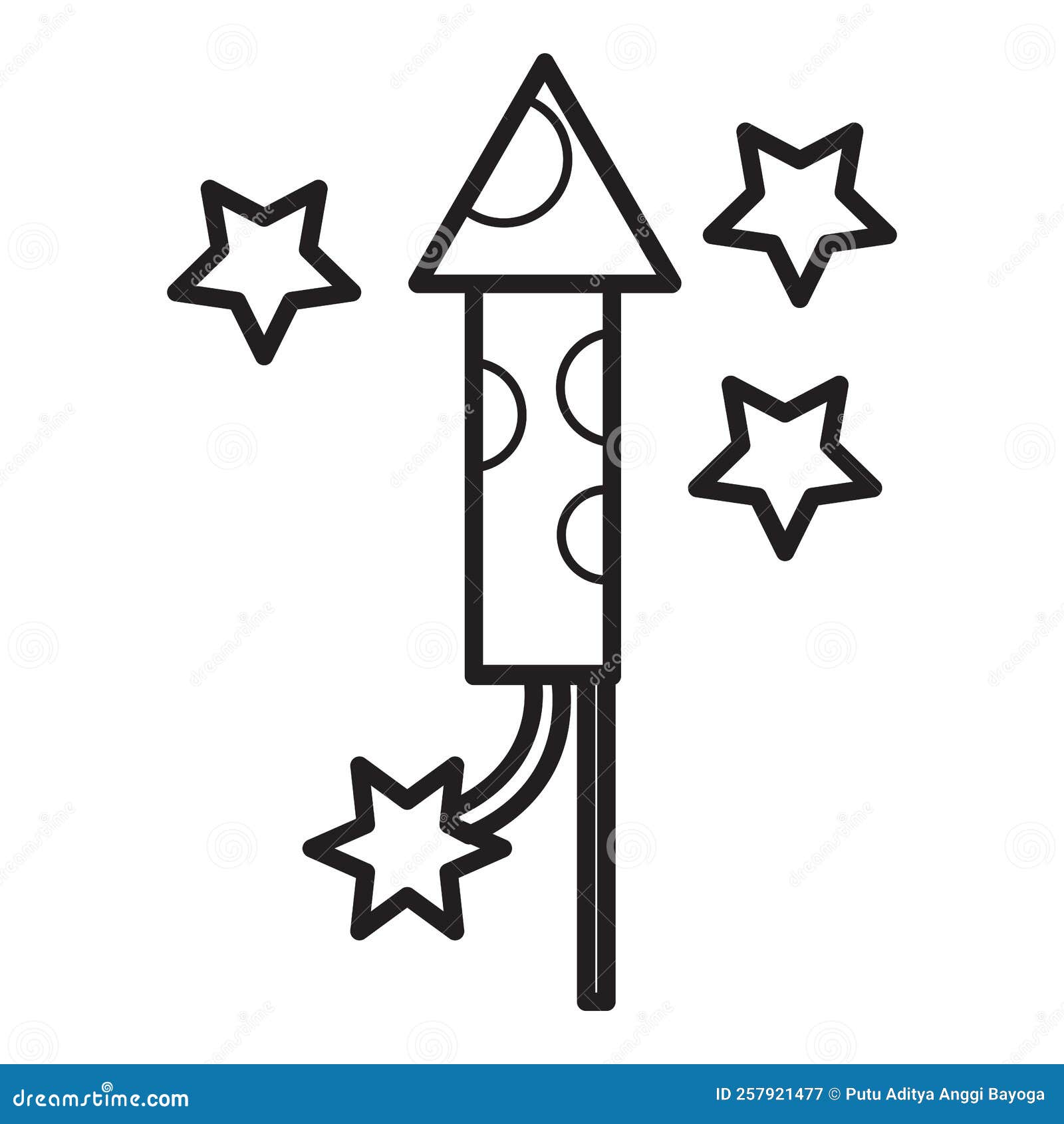 Thin line firework stock vector. Illustration of design - 257921477