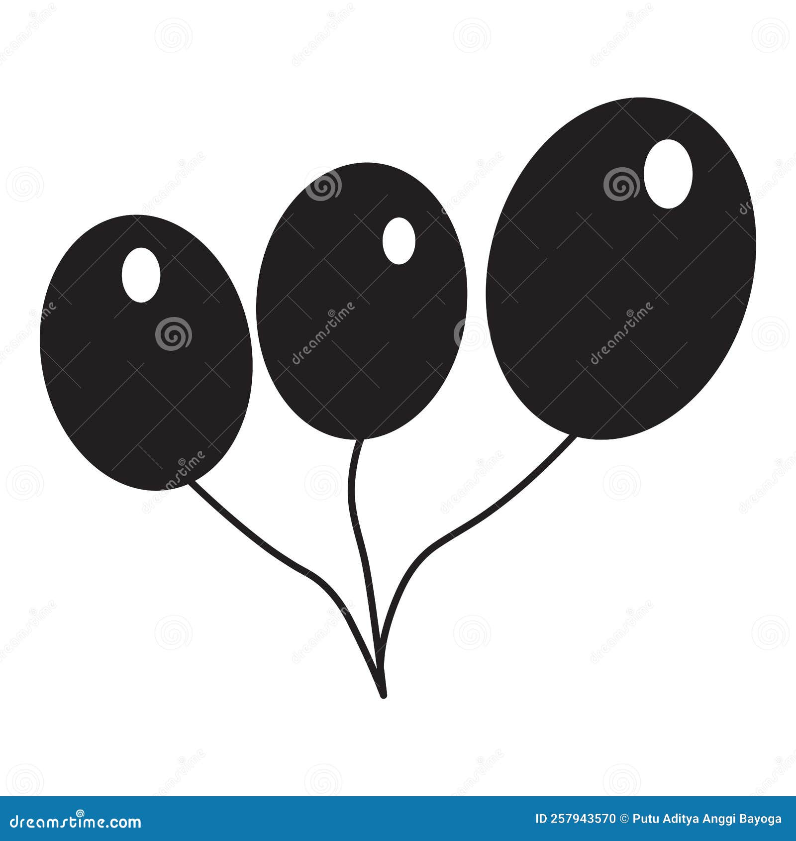 Simple balloons stock vector. Illustration of simple - 257943570