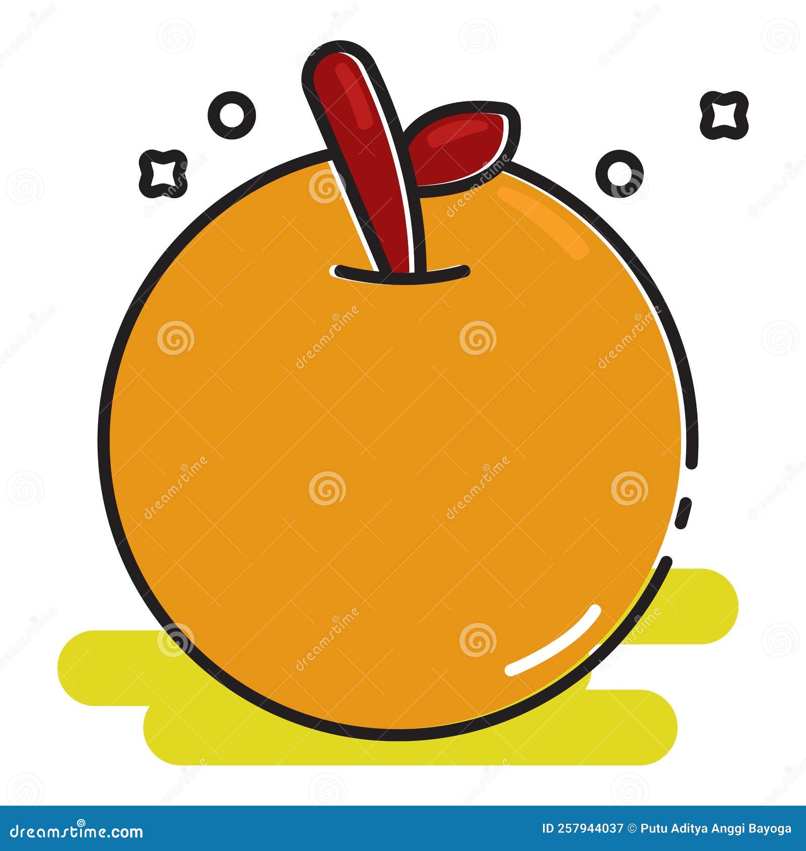 Cartoon Mandarin Orange | CartoonDealer.com #257944037