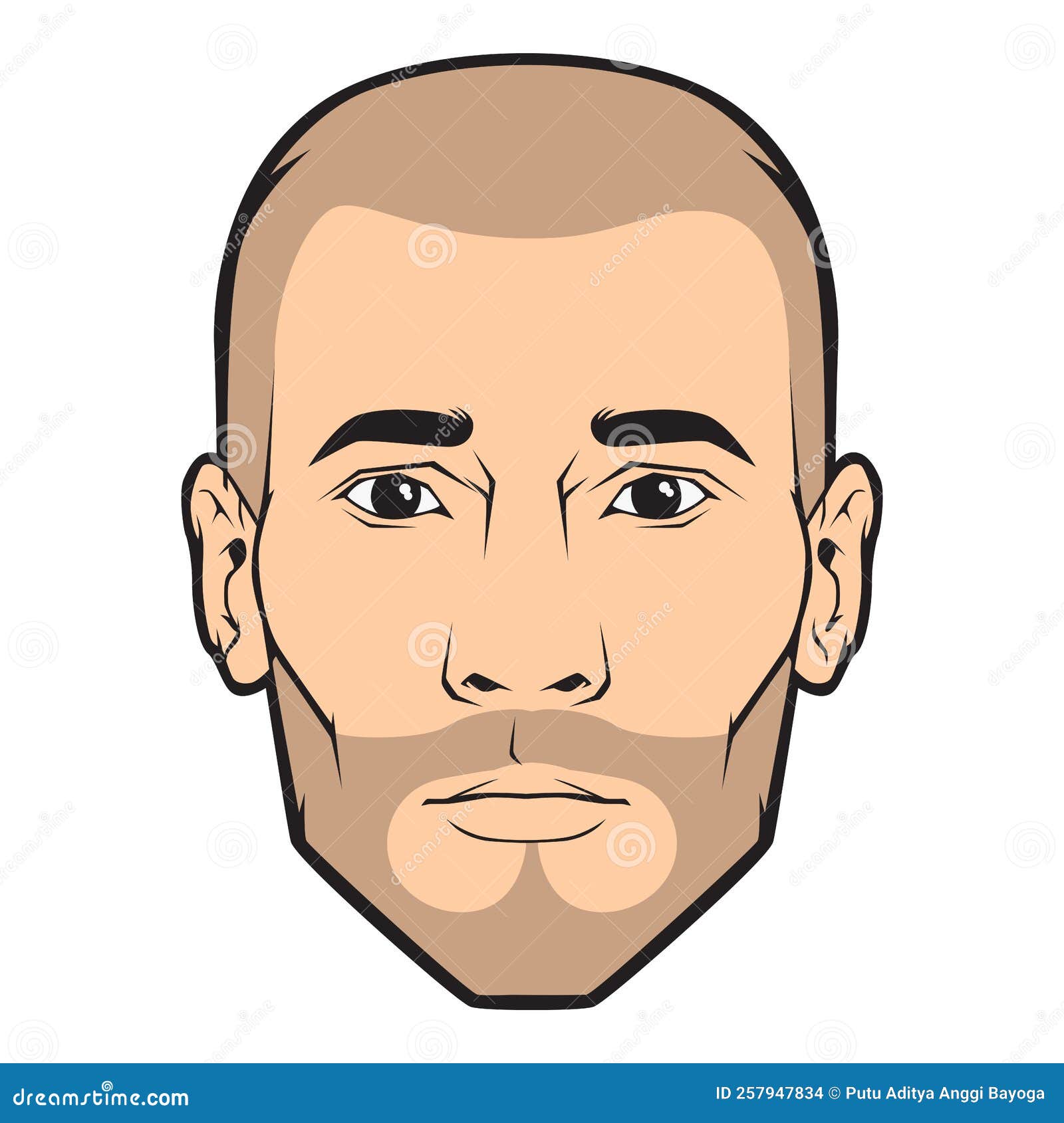 Cartoon Man with Shade Full Beard Stock Vector - Illustration of logo ...