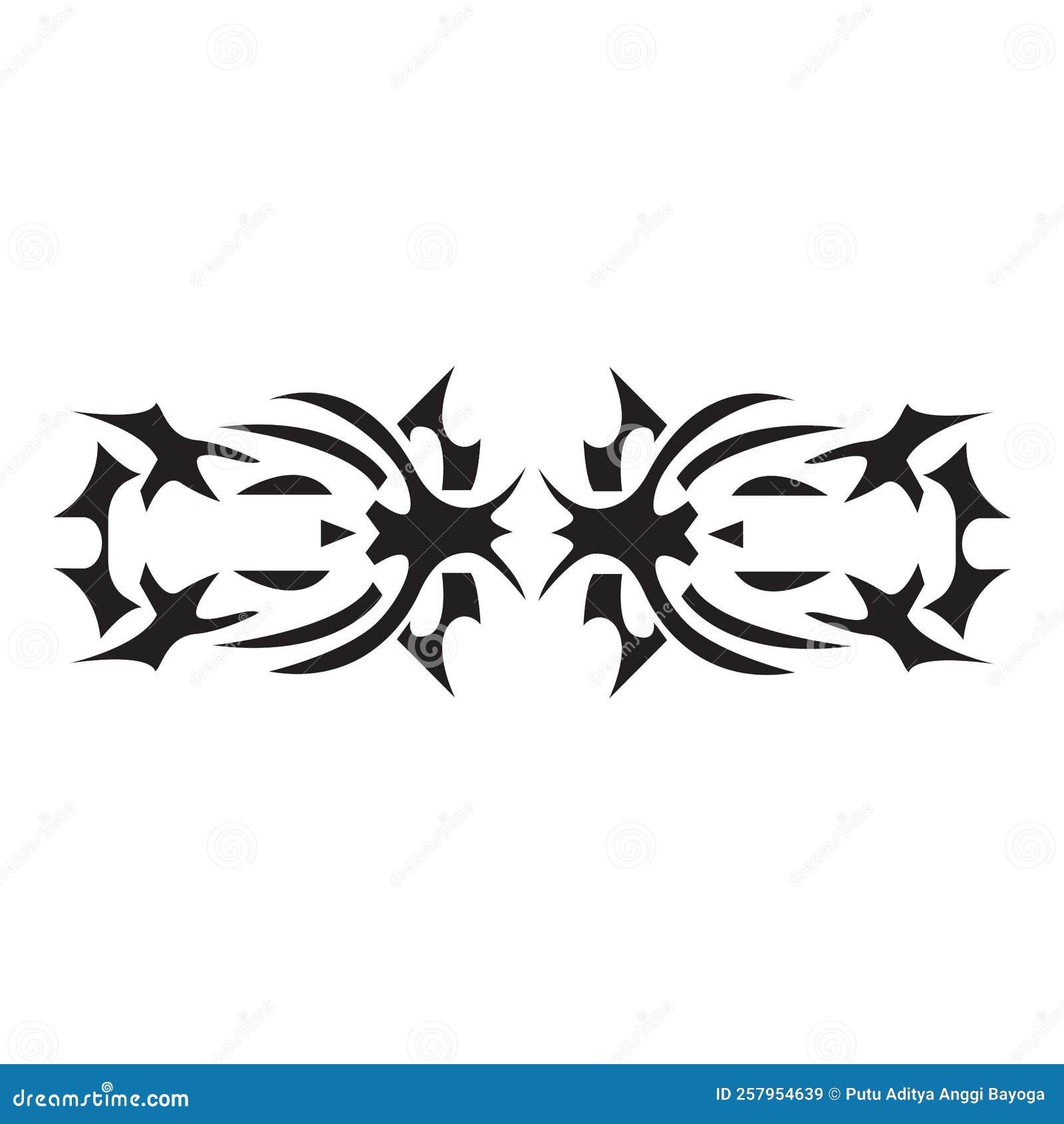Tribal tattoo stock vector. Illustration of simple, vector - 257954639