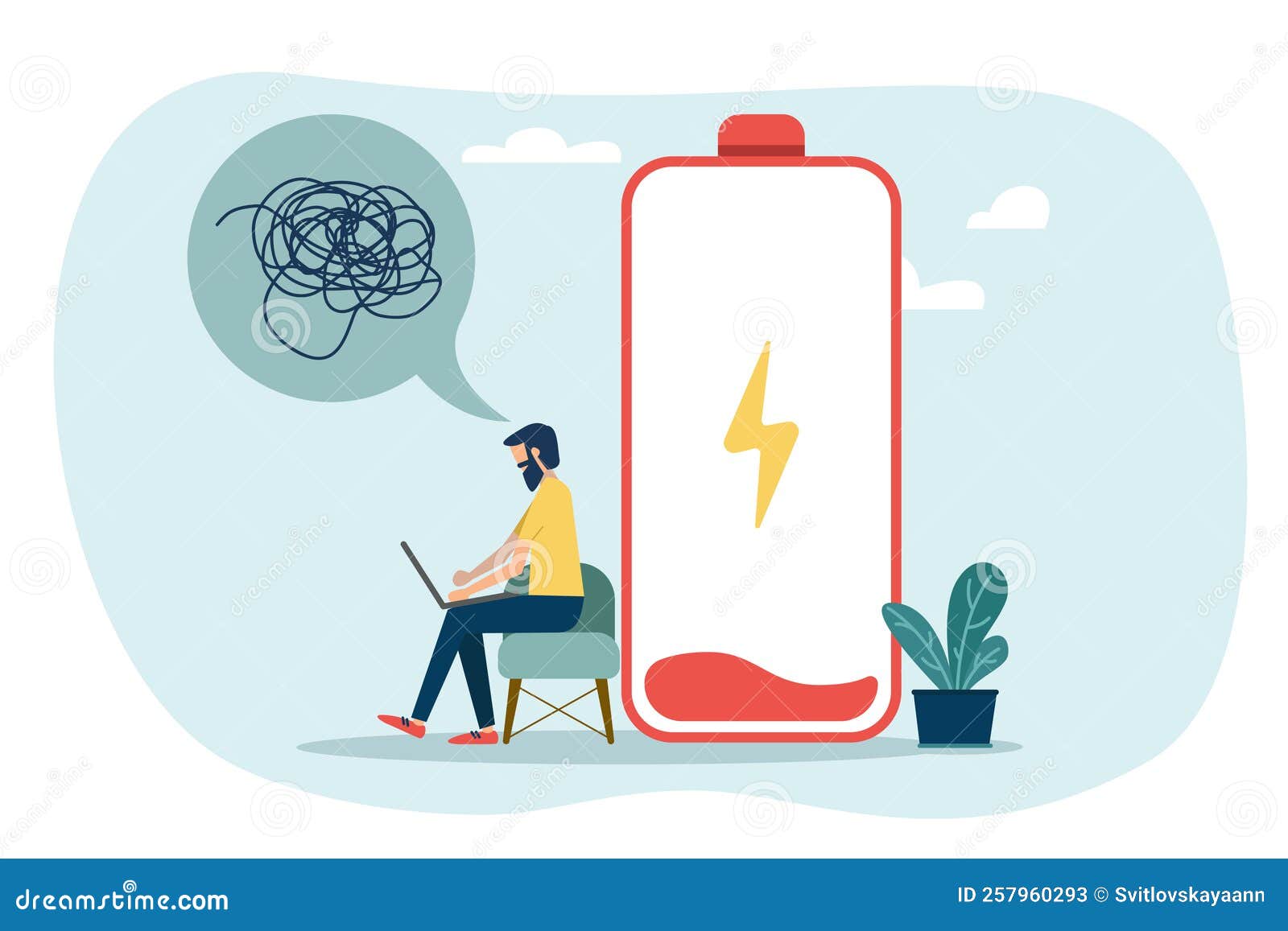 Low Energy or Motivation Concept, Exhausted and Fatigue from Hard Work ...