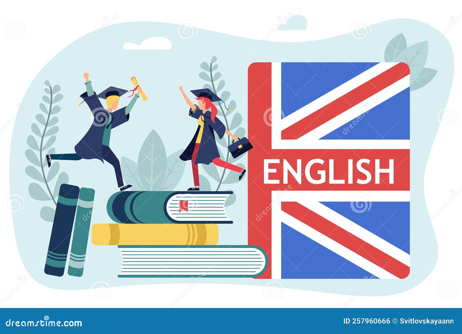 People Learning English. Graduate People Celebrate Graduation ...