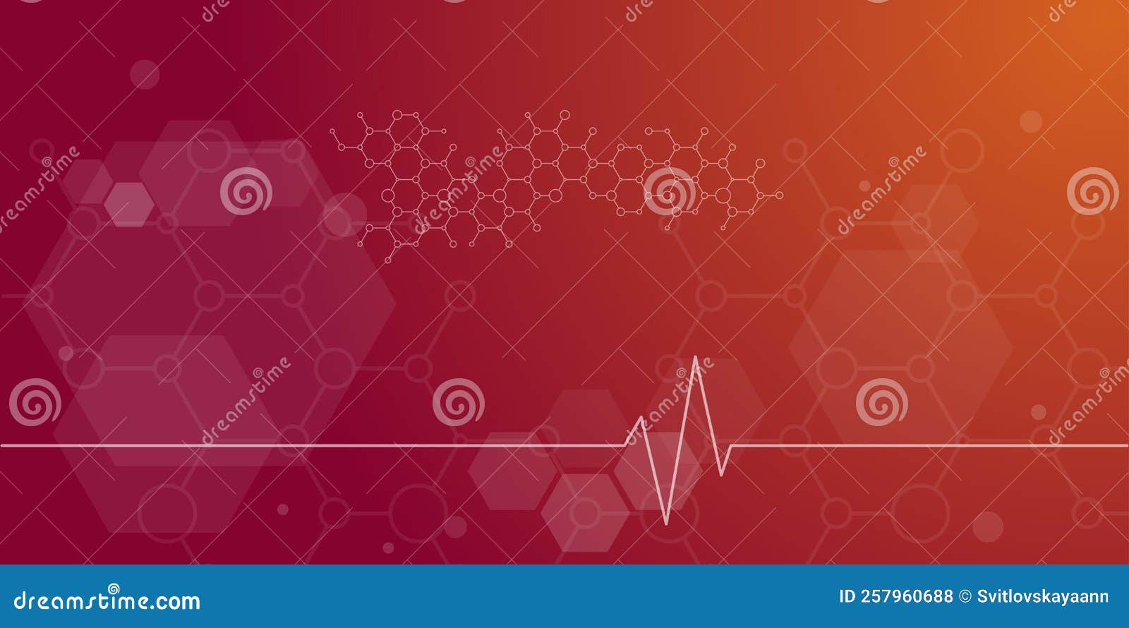 Abstract Medical Background in Flat Style with Icons. Template Design ...
