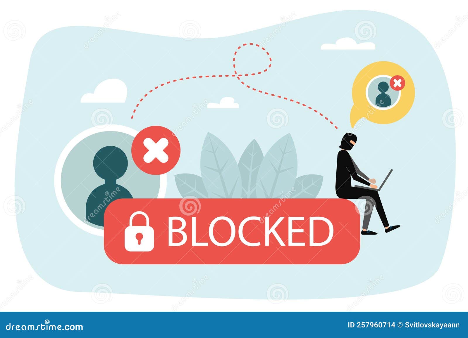 Hacker Cyber Attack. Blocked Account. Censorship or Ransomware Activity ...