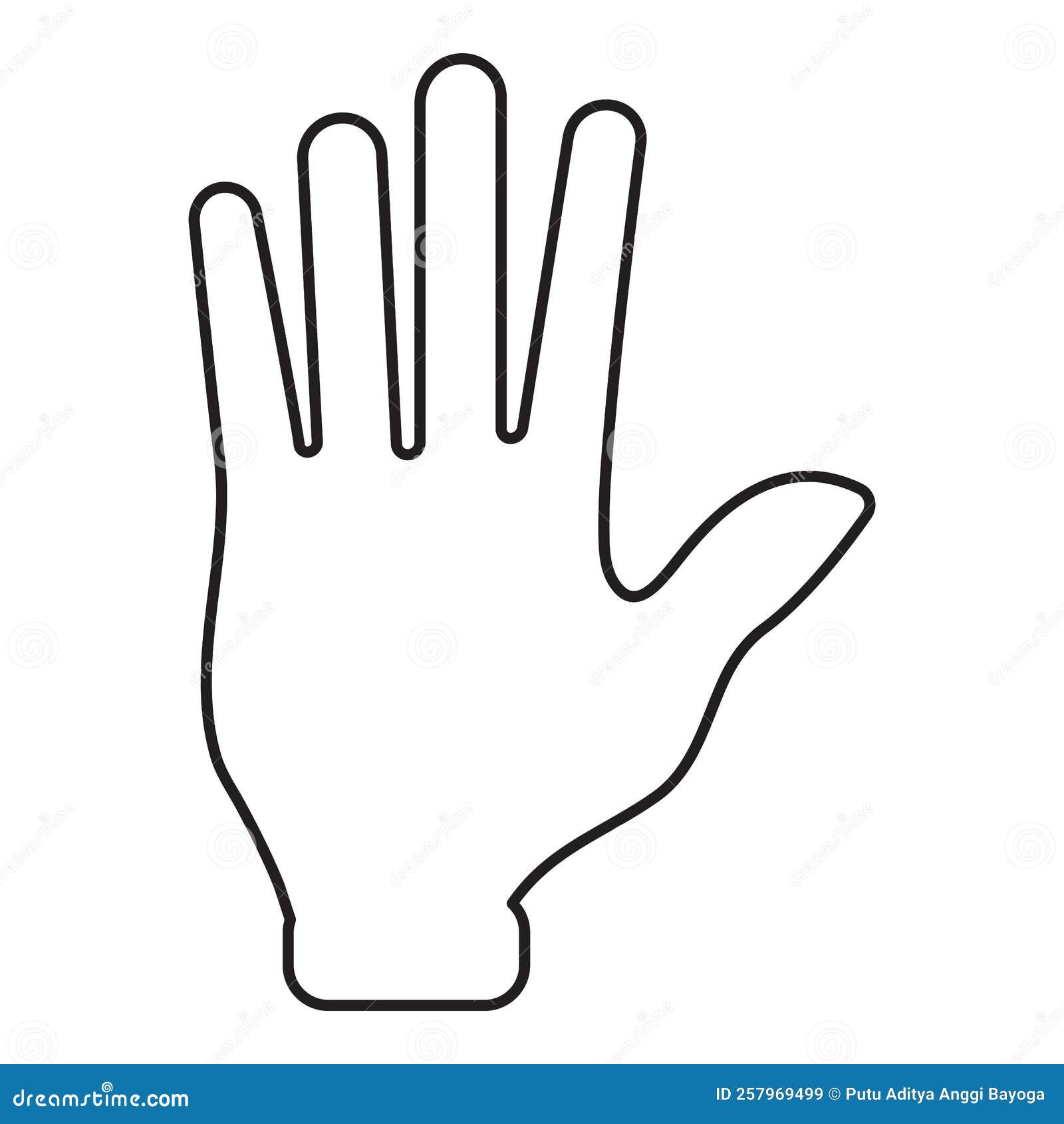 Thin line hand stock vector. Illustration of design - 257969499