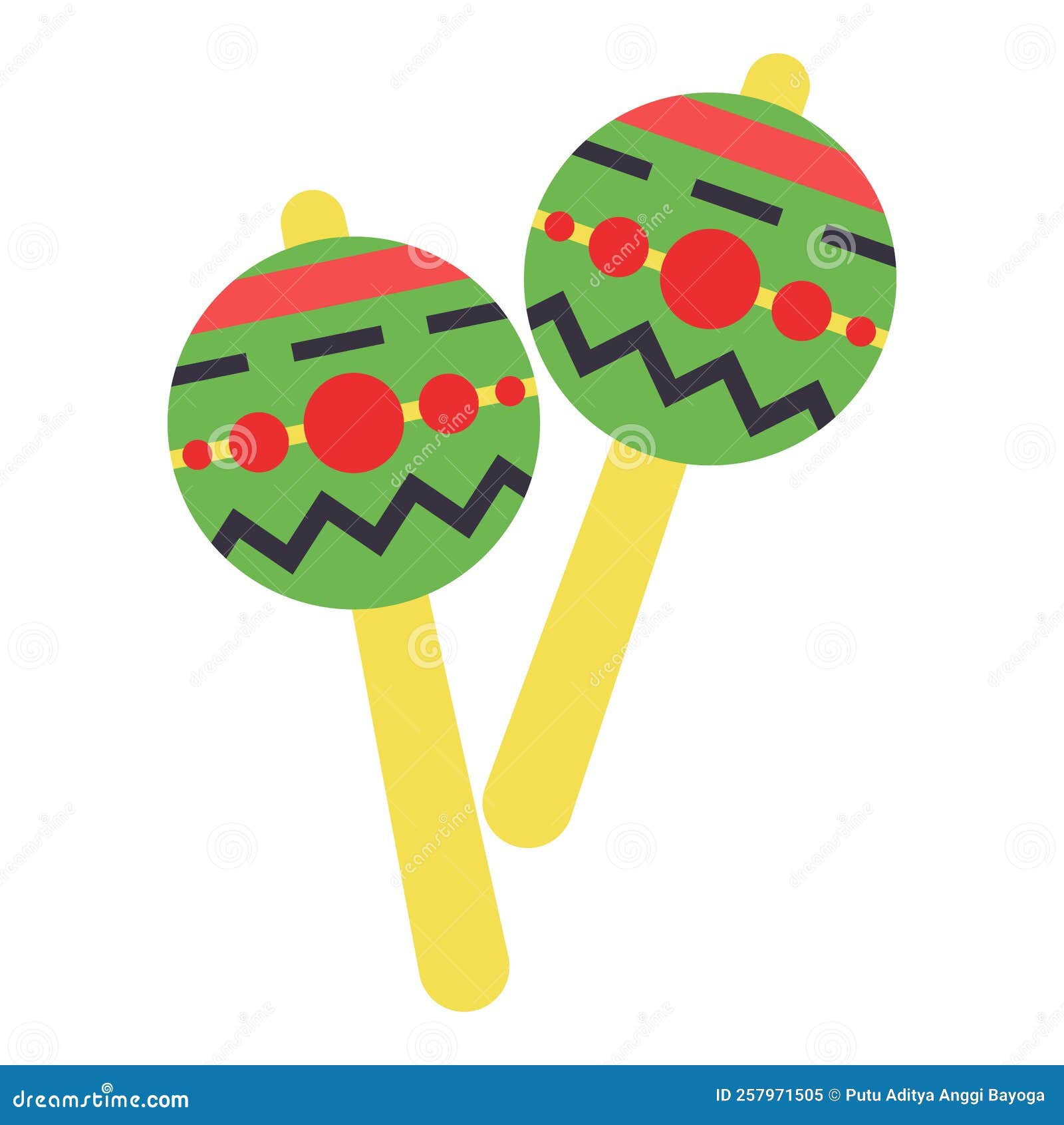Cartoon maracas stock vector. Illustration of carnival - 257971505