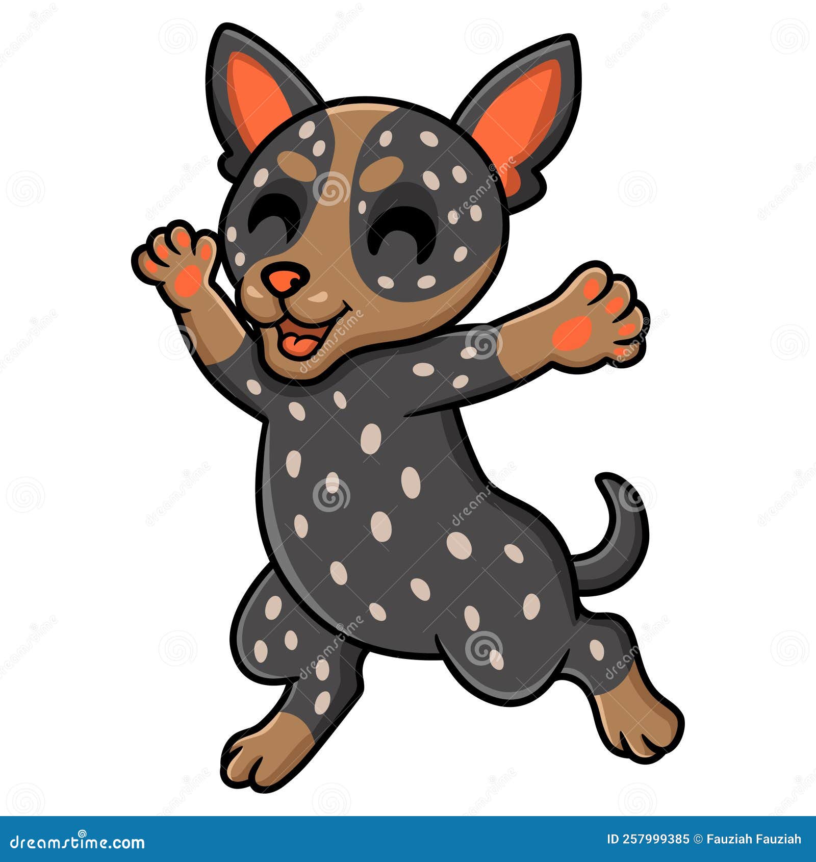 Cute Australian Cattle Dog Cartoon Stock Vector - Illustration of ...