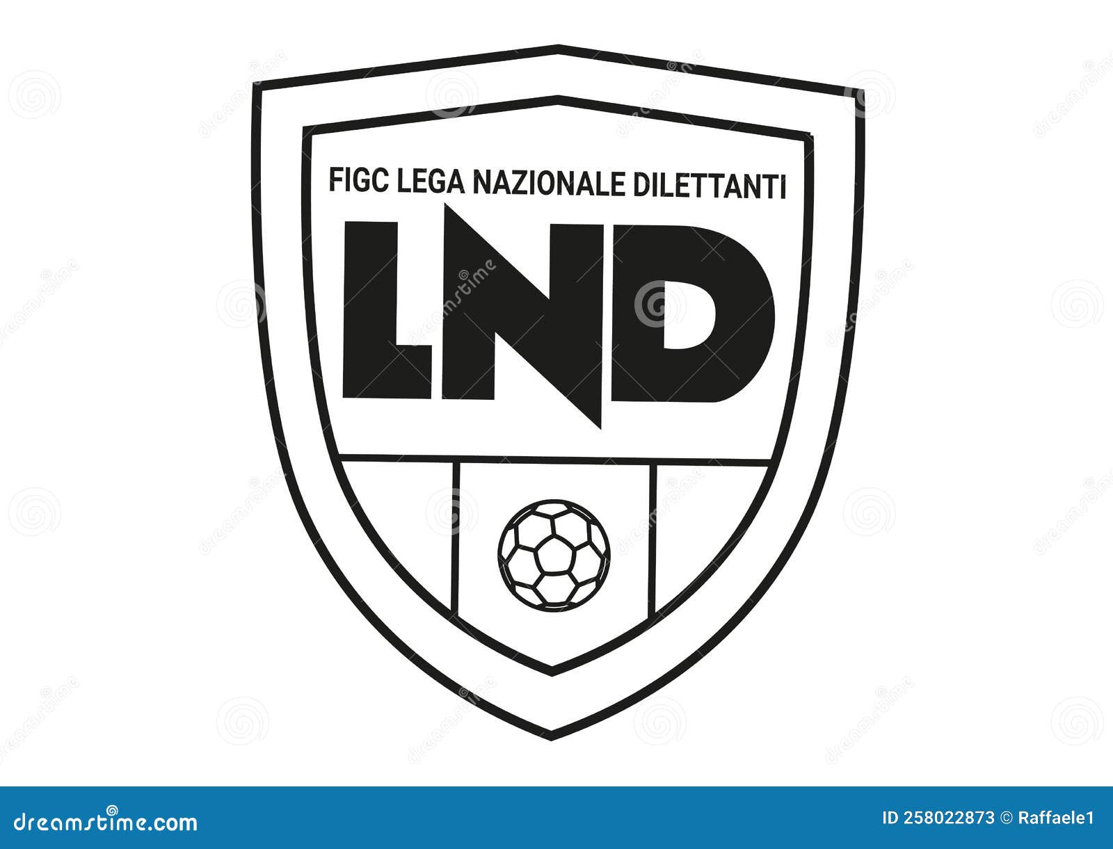 Logo of LND Lega Nazionale Dilettanti, Black and White Editorial Stock ...