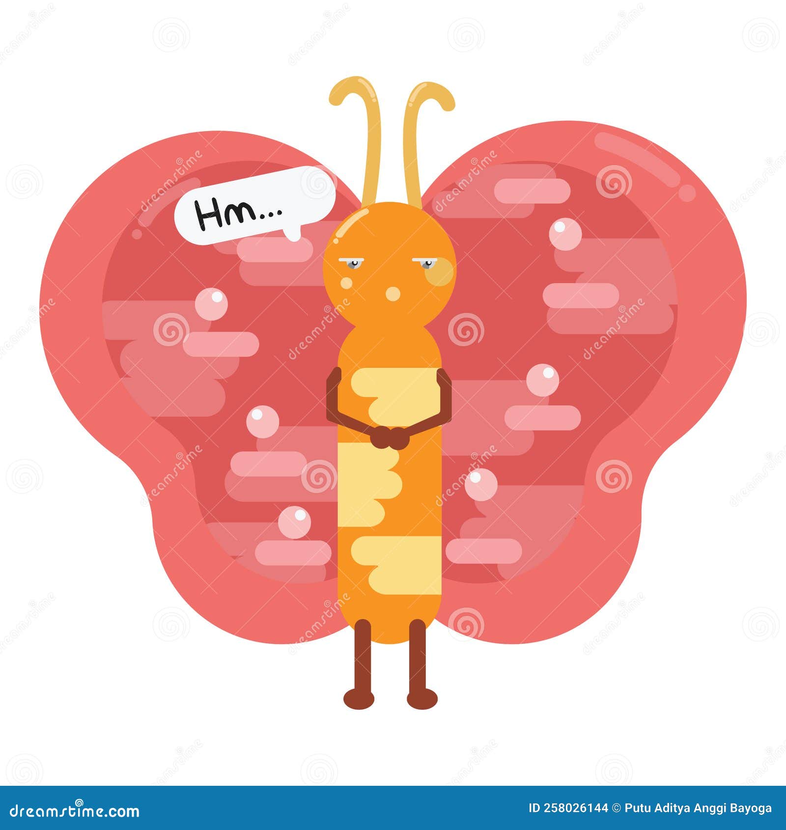 Cartoon Sticker Butterfly Angry Emoticon Stock Vector - Illustration of ...