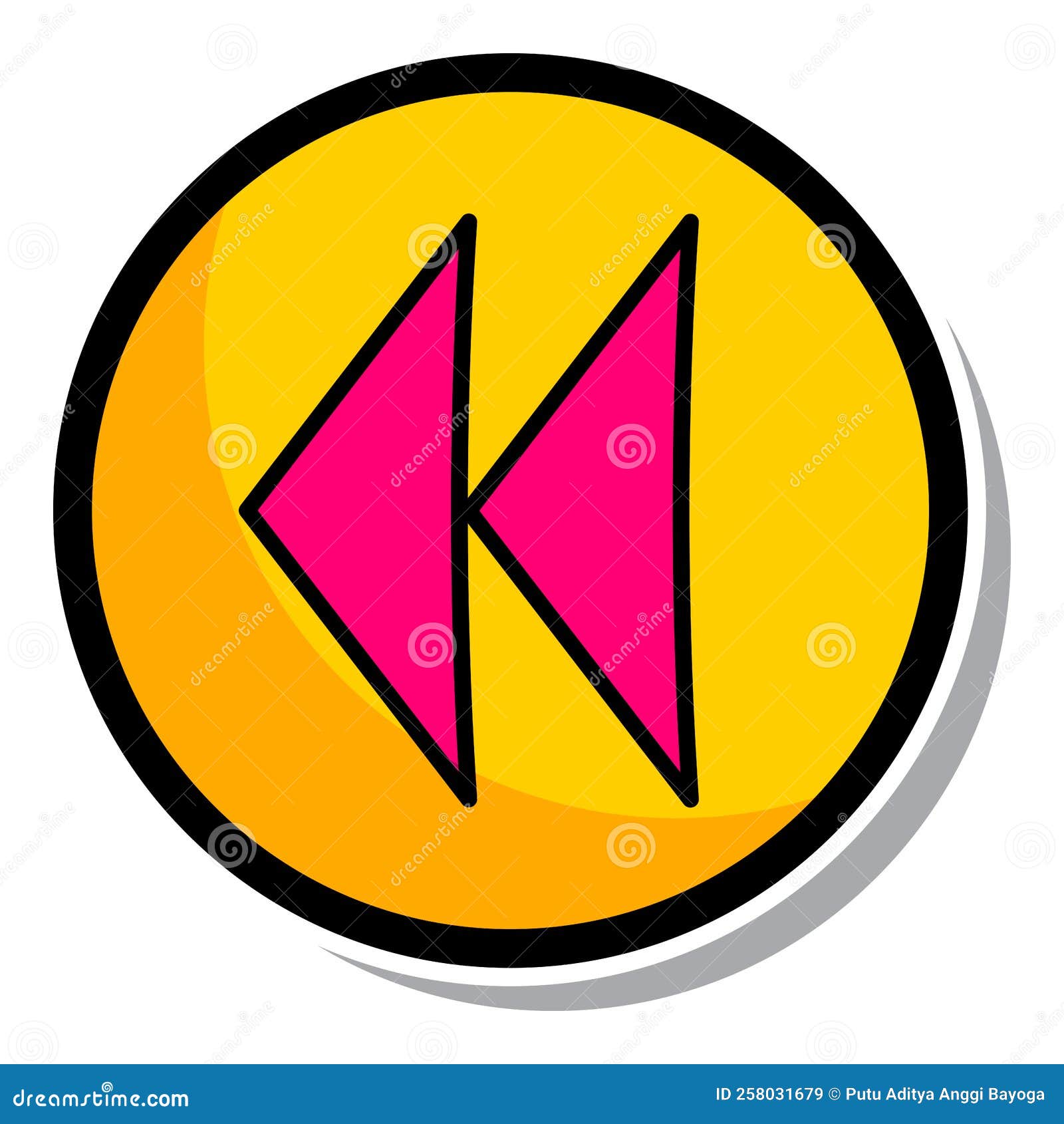 Cartoon backward button stock vector. Illustration of logo - 258031679