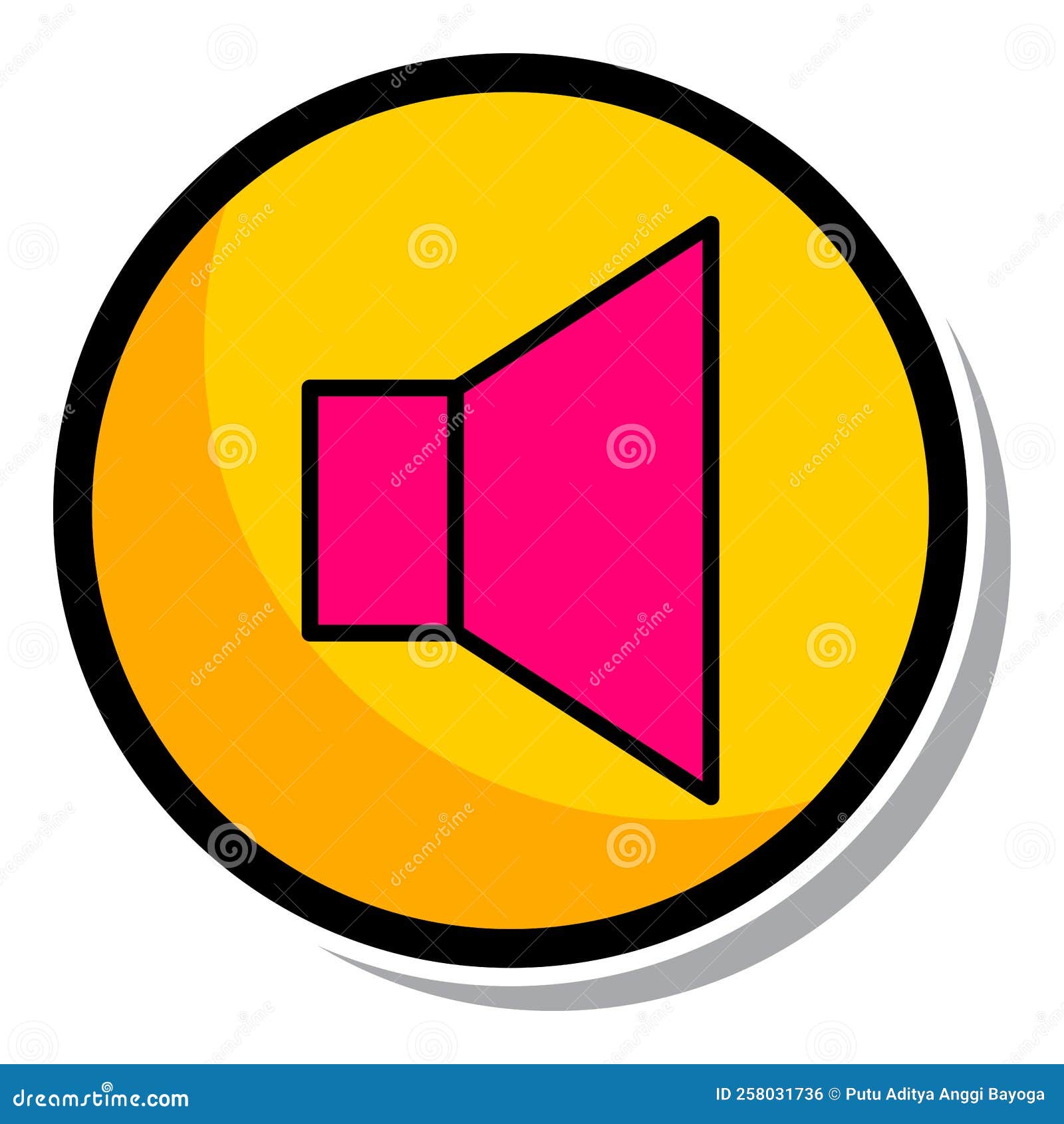 Cartoon volume on button stock vector. Illustration of volume - 258031736