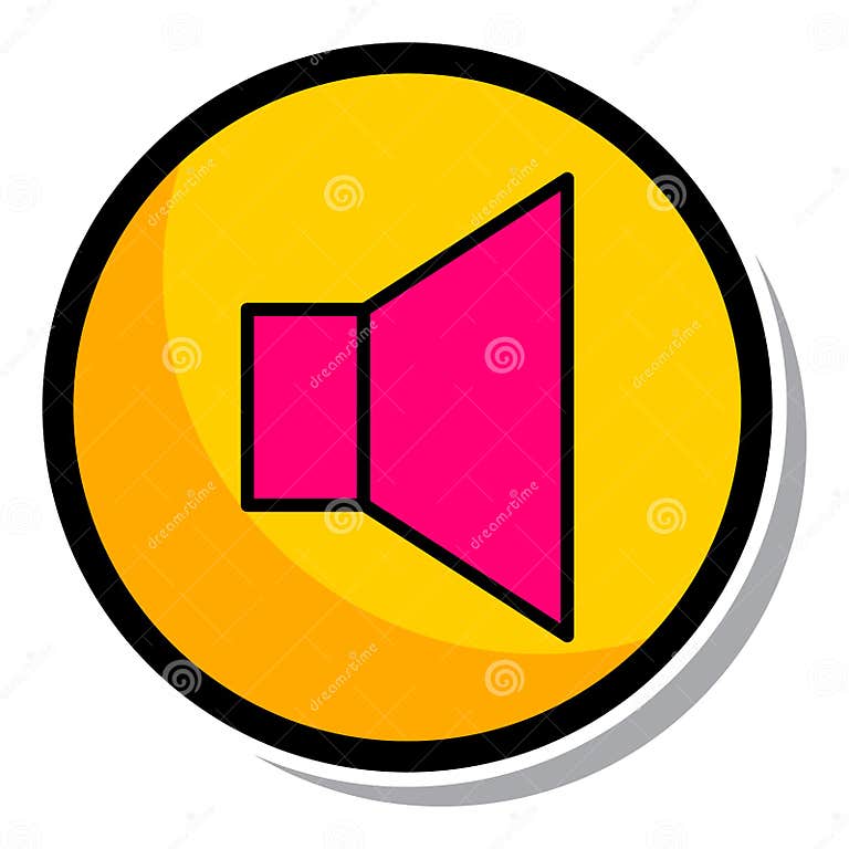 Cartoon volume on button stock vector. Illustration of volume - 258031736