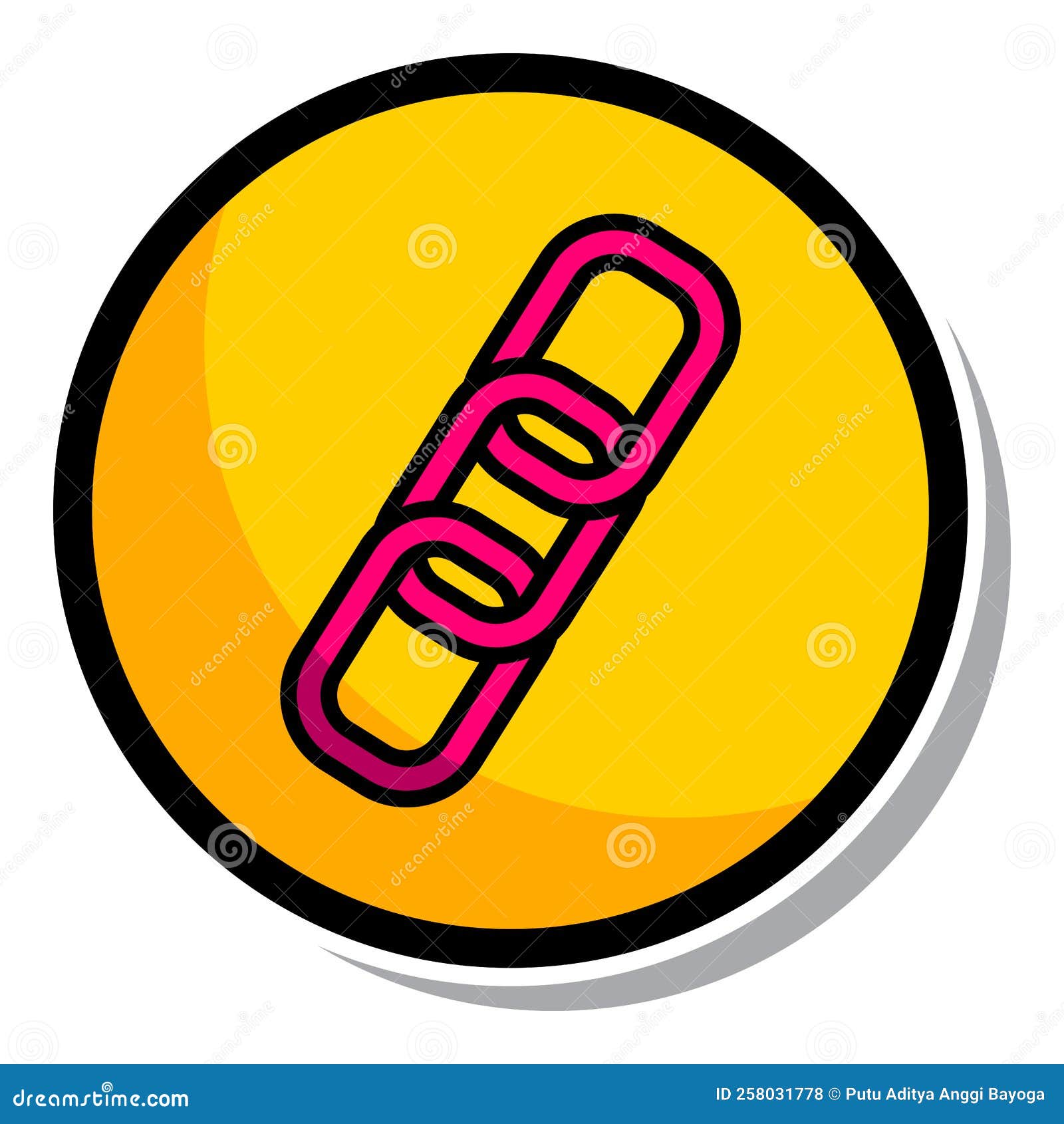Cartoon link button stock vector. Illustration of icon - 258031778