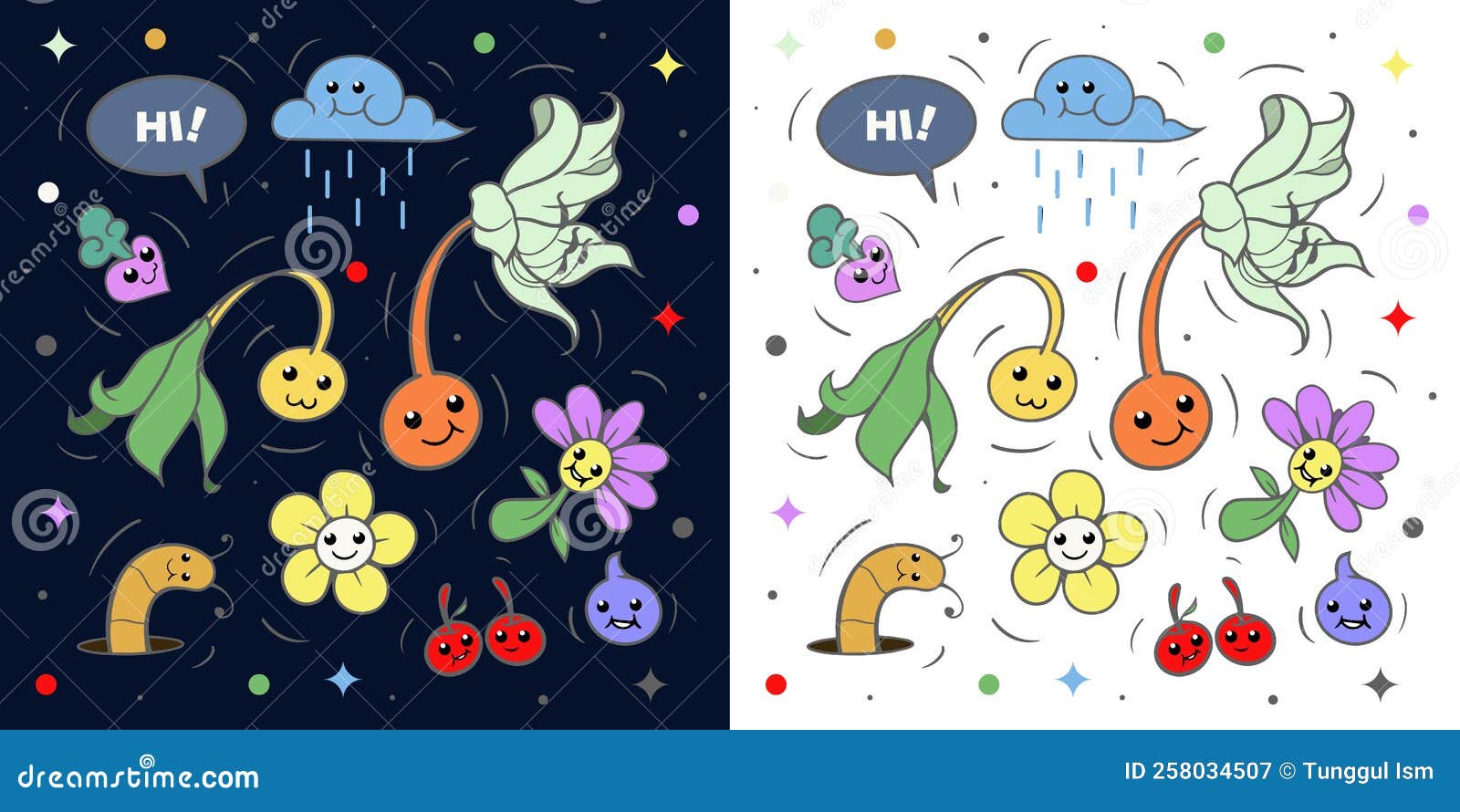 Set Of Monster Plants Icons, Dangerous Tropical Flowers, Alien ...