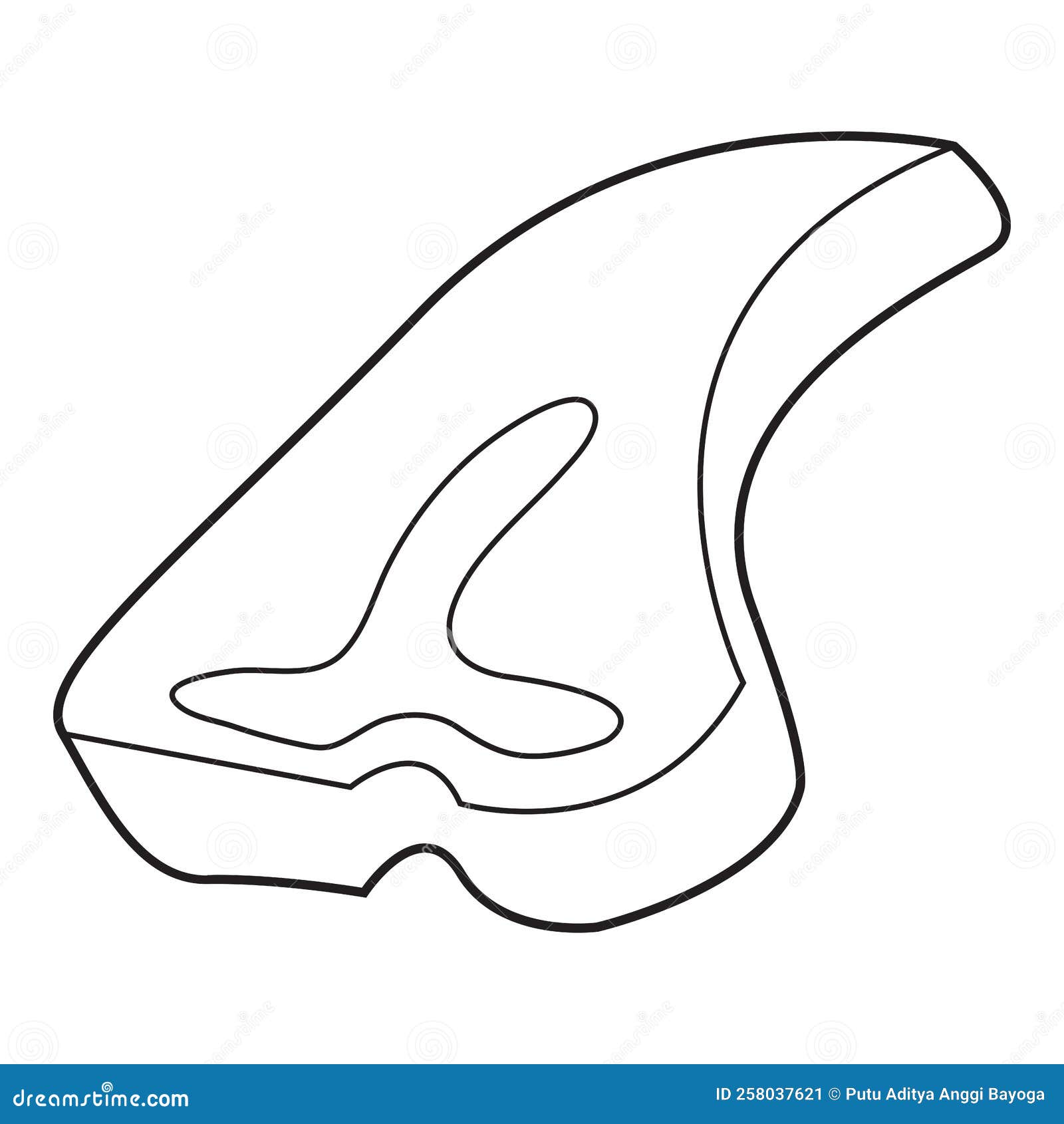 Thin line meat stock vector. Illustration of simple - 258037621