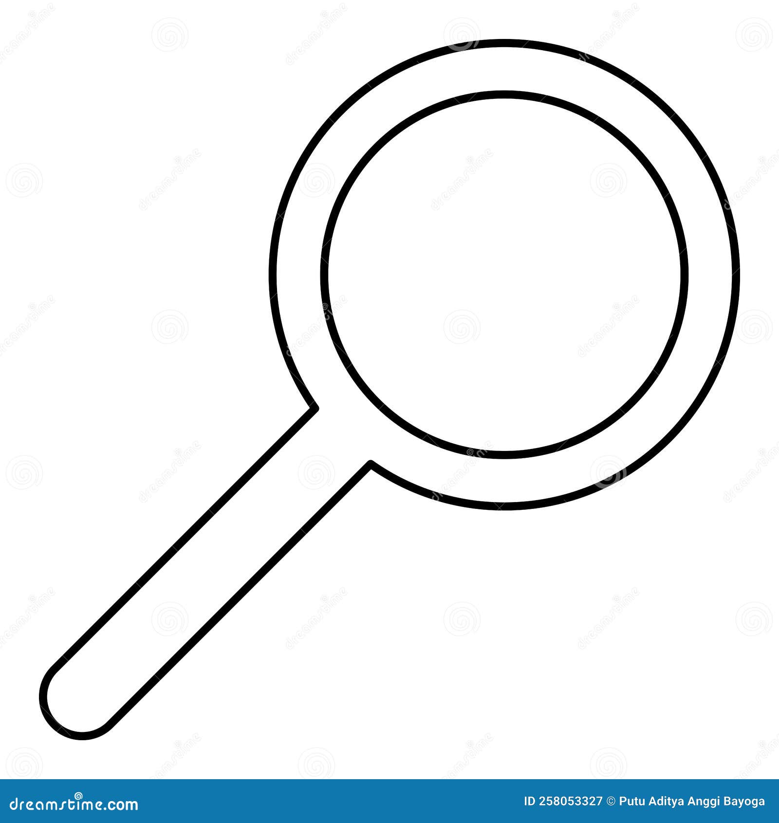 Thin line magnifying glass stock vector. Illustration of magnifying ...