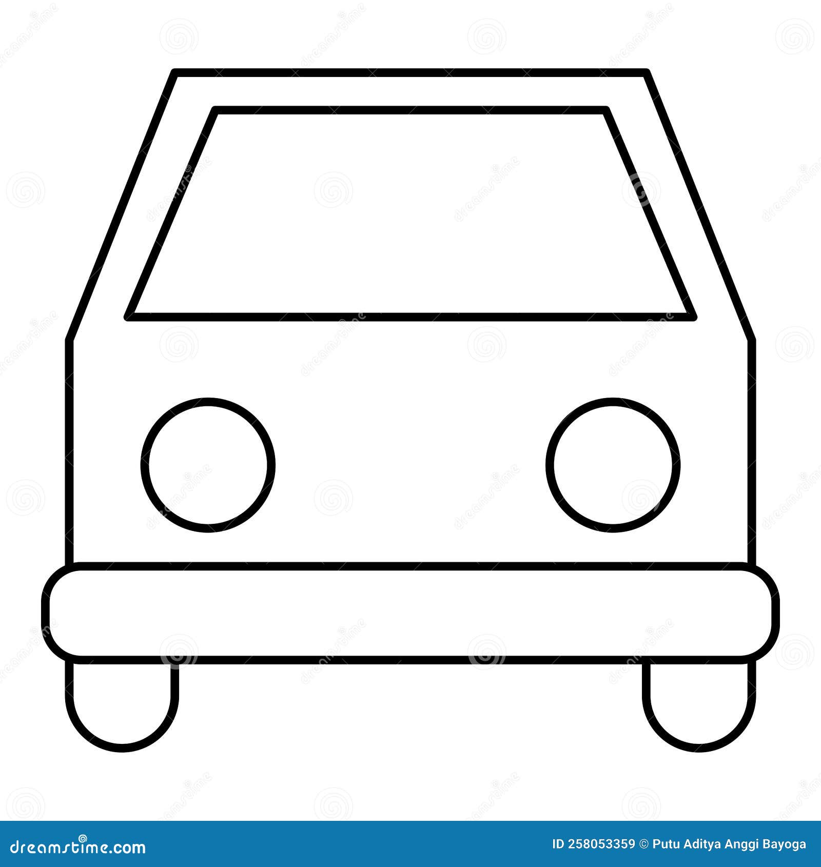 Thin line car stock vector. Illustration of design, simple - 258053359