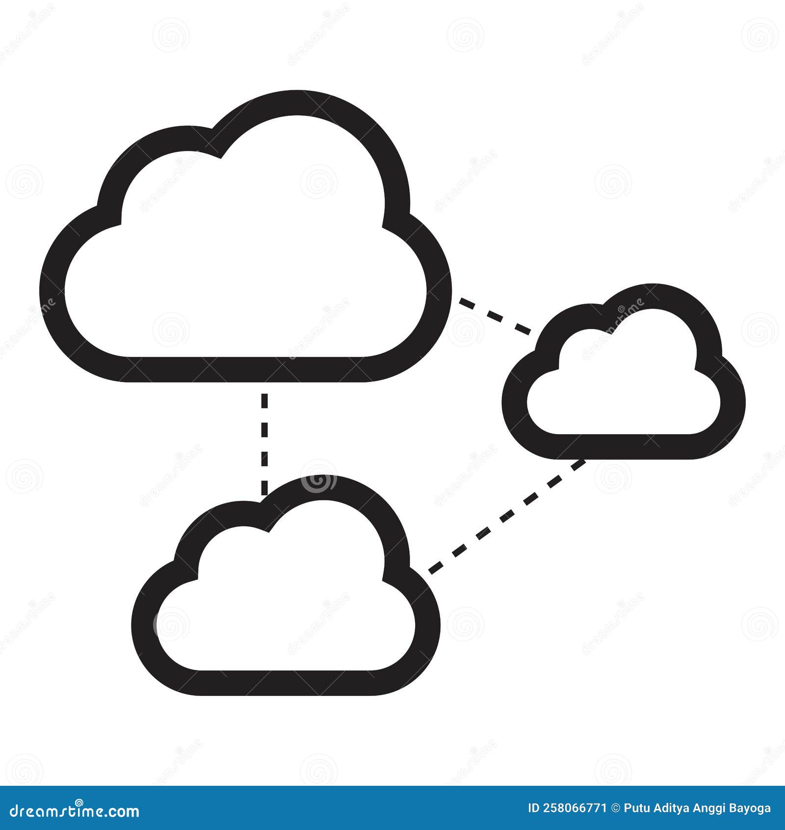 Cartoon cloud connection stock vector. Illustration of icon - 258066771