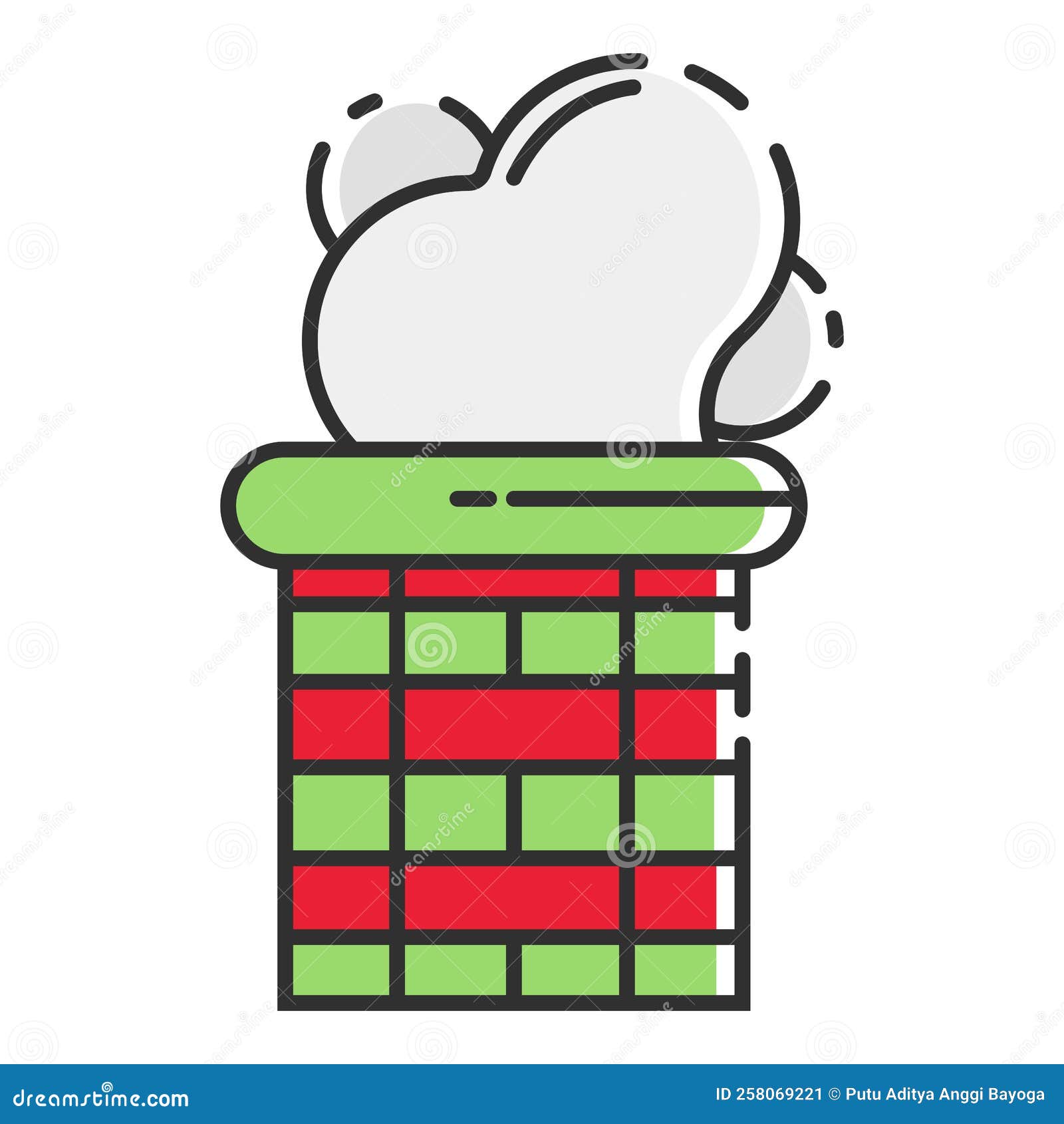Cartoon chimney stock vector. Illustration of icon, simple - 258069221